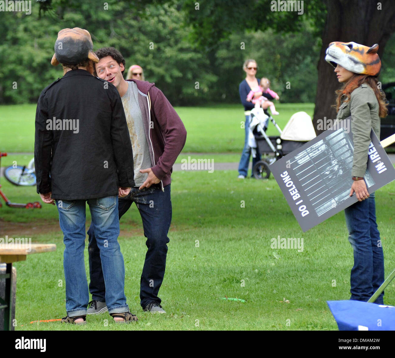 David Wilmot Richard Coyle and Leor Watling Filming takes place as part ...