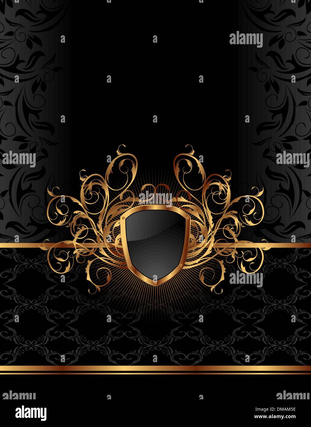 golden ornate frame for design Stock Vector Image & Art - Alamy