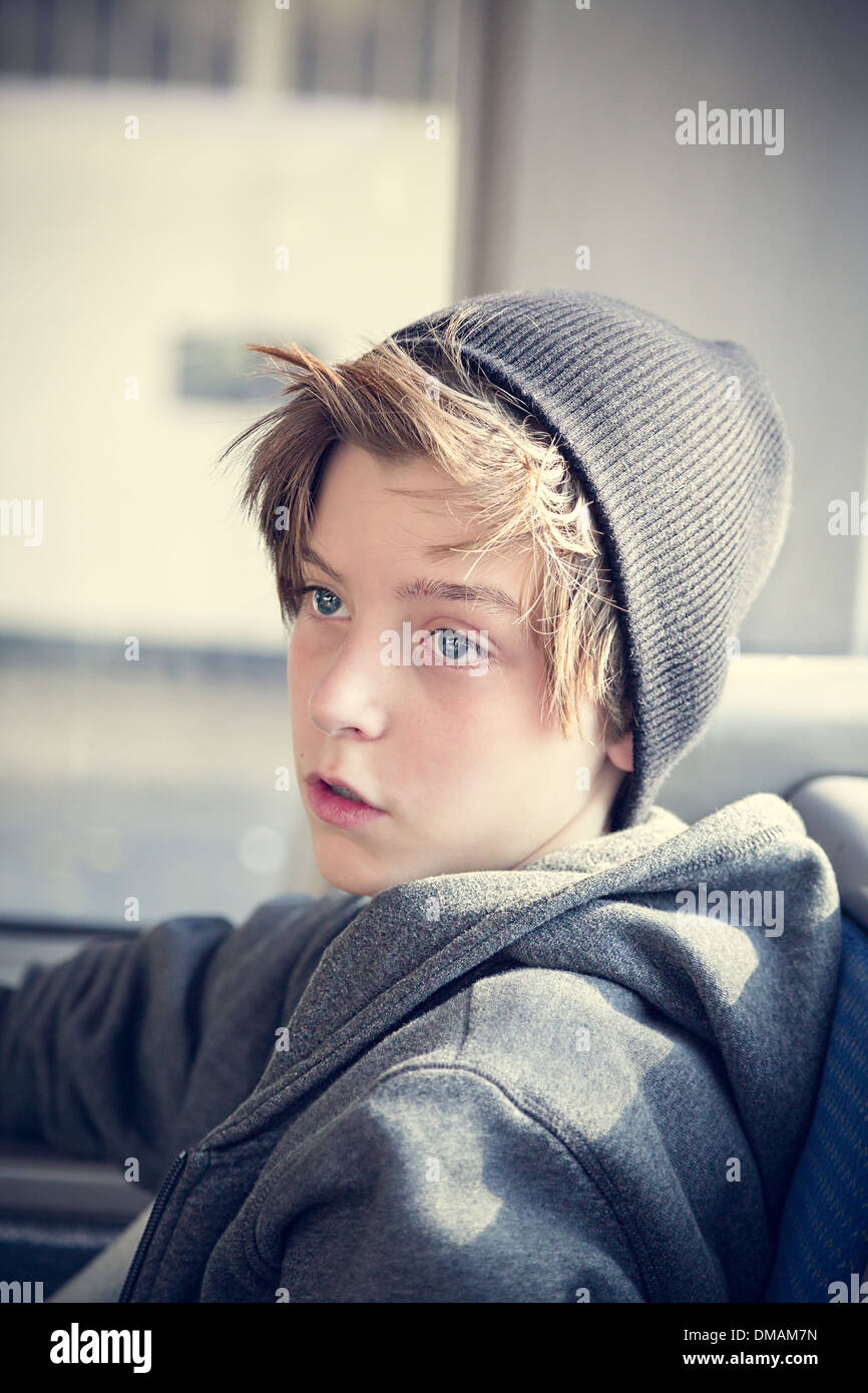 Boy bus riding hi-res stock photography and images - Alamy