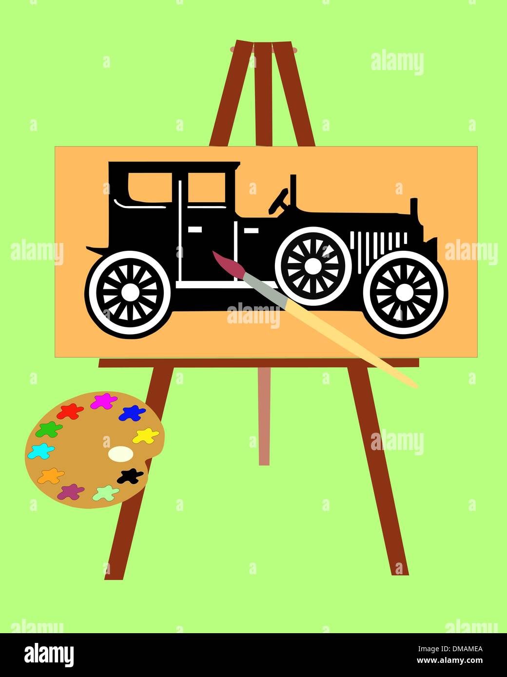 Oil on paper Stock Vector Images - Alamy