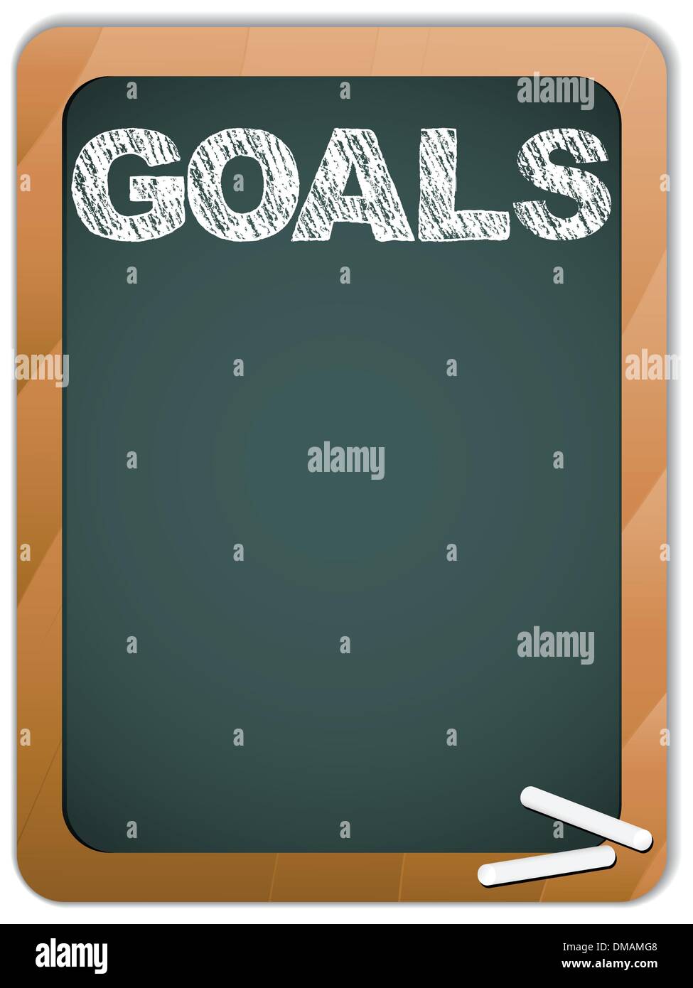 Blackboard with Goals Message written with Chalk Stock Vector Image ...