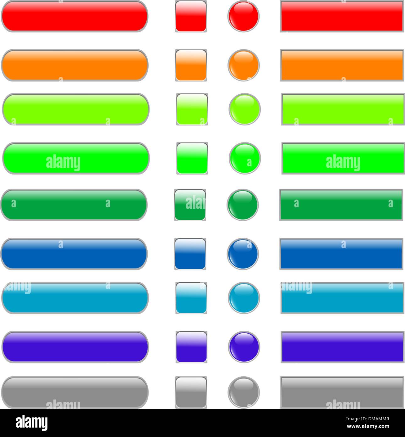 set colored empty web button. vector Stock Vector Image & Art - Alamy