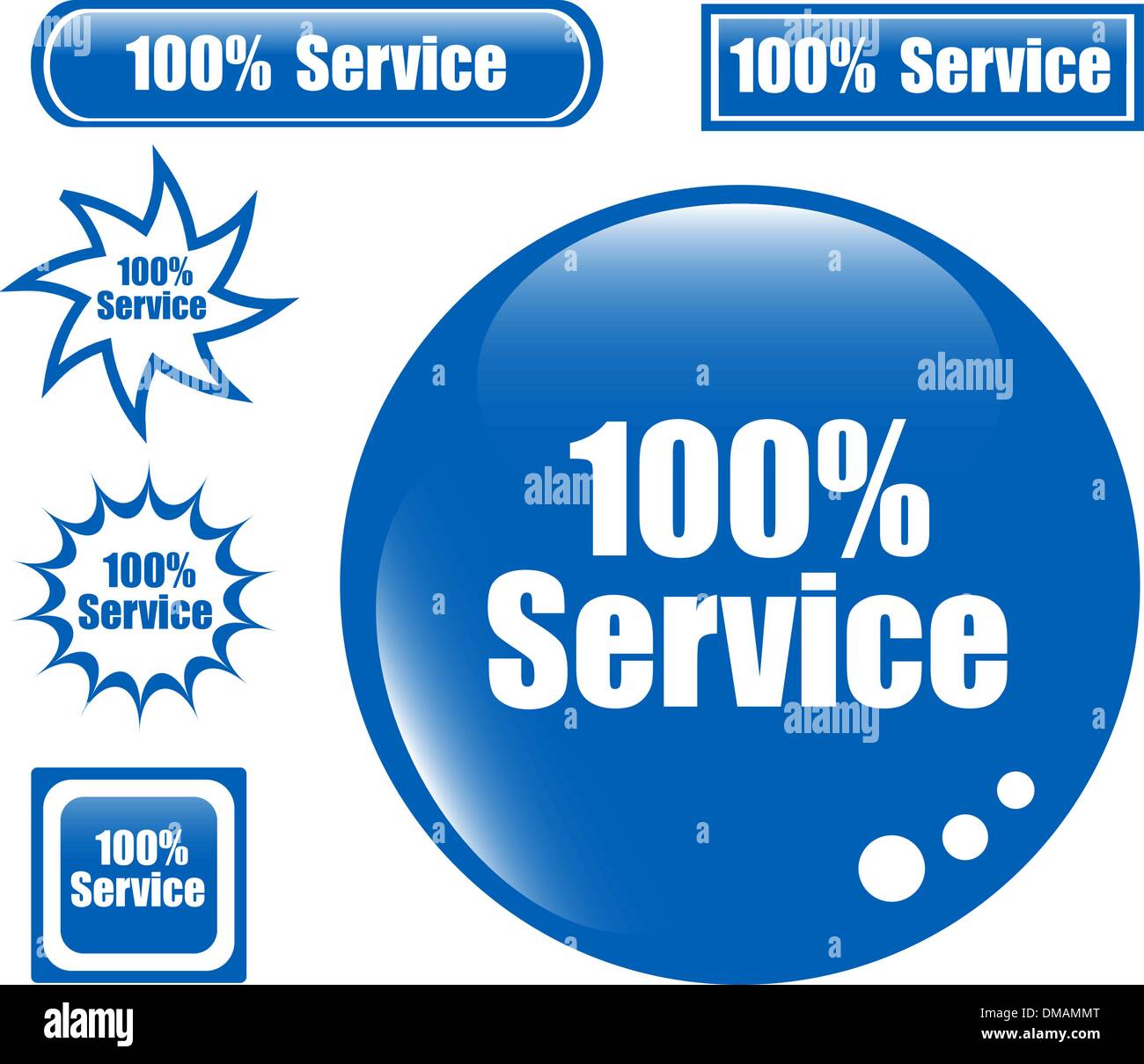 SERVICE 100% Web Button Stock Vector Image & Art - Alamy