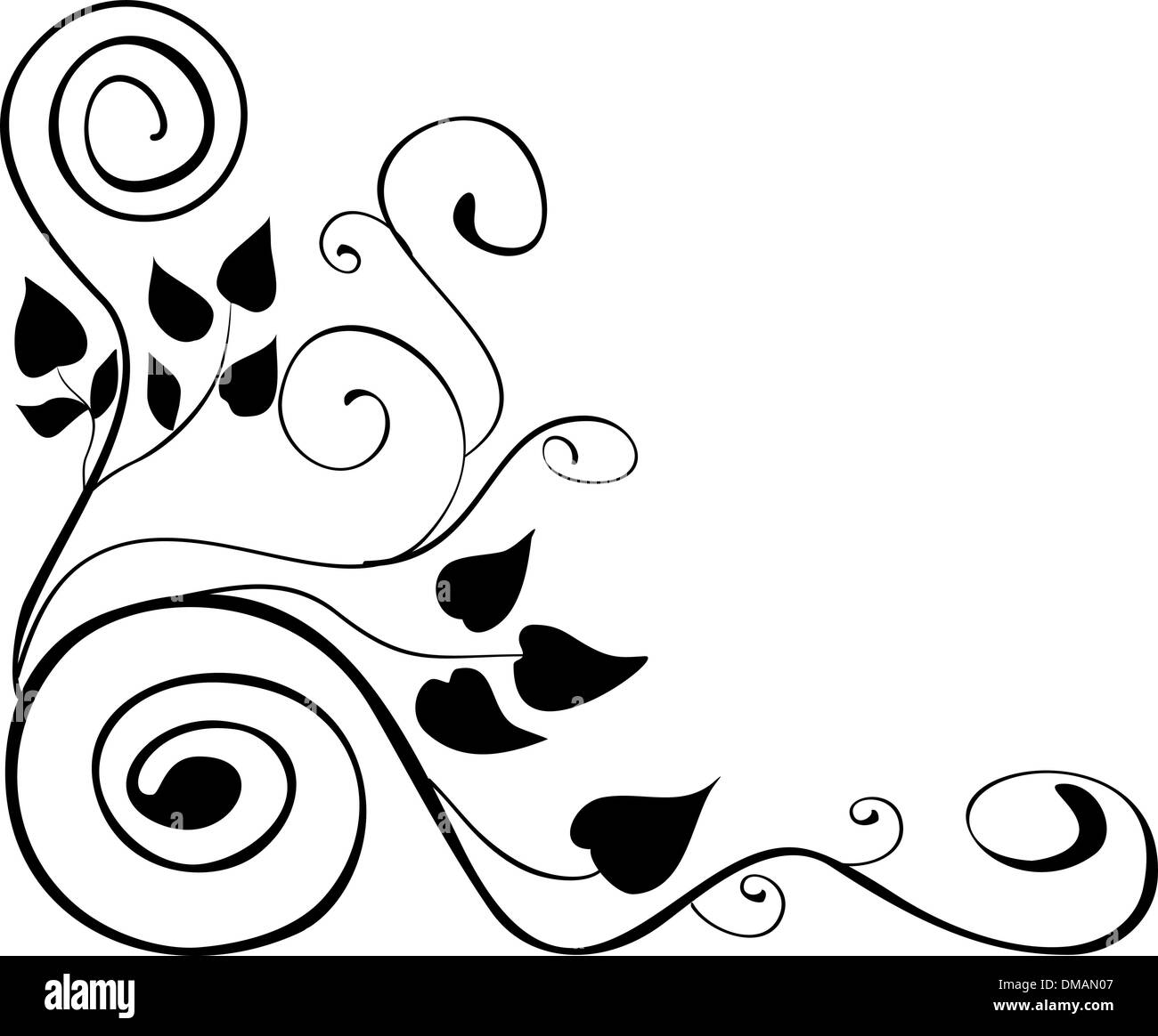 Corner floral design Stock Vector Images - Alamy