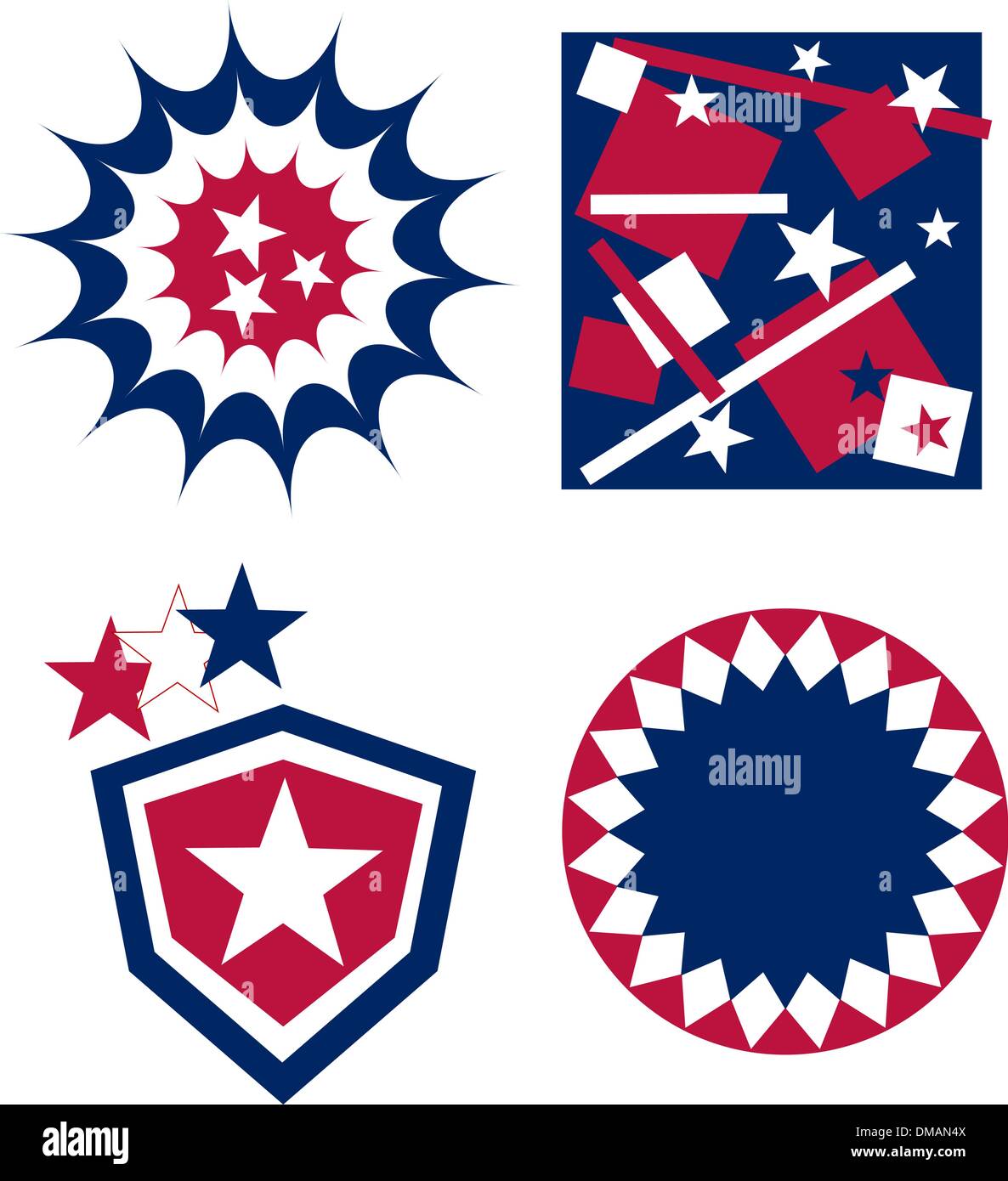 Flags usa in colors Stock Vector Images - Alamy