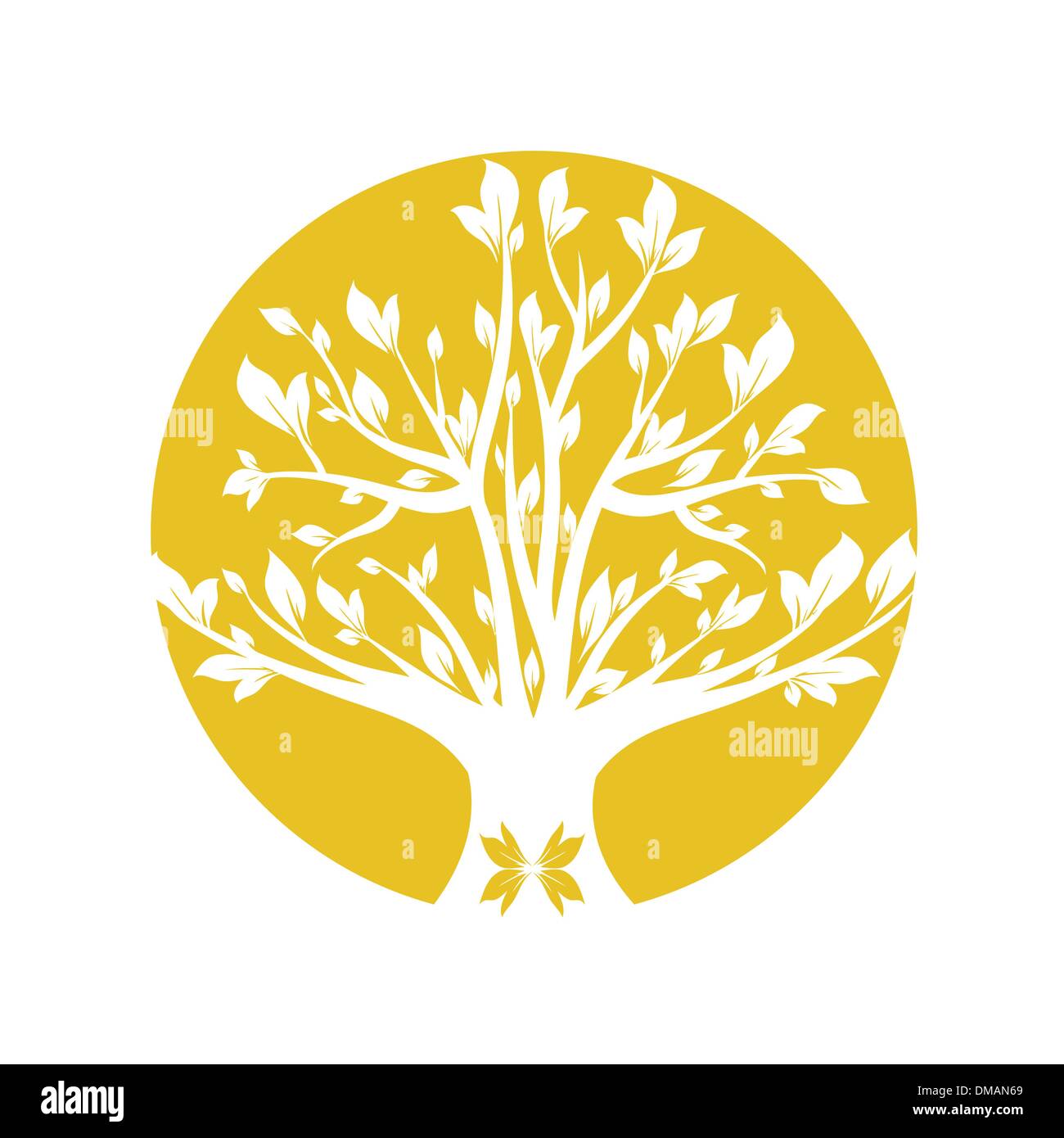 Yellow tree trunk Stock Vector Images - Alamy