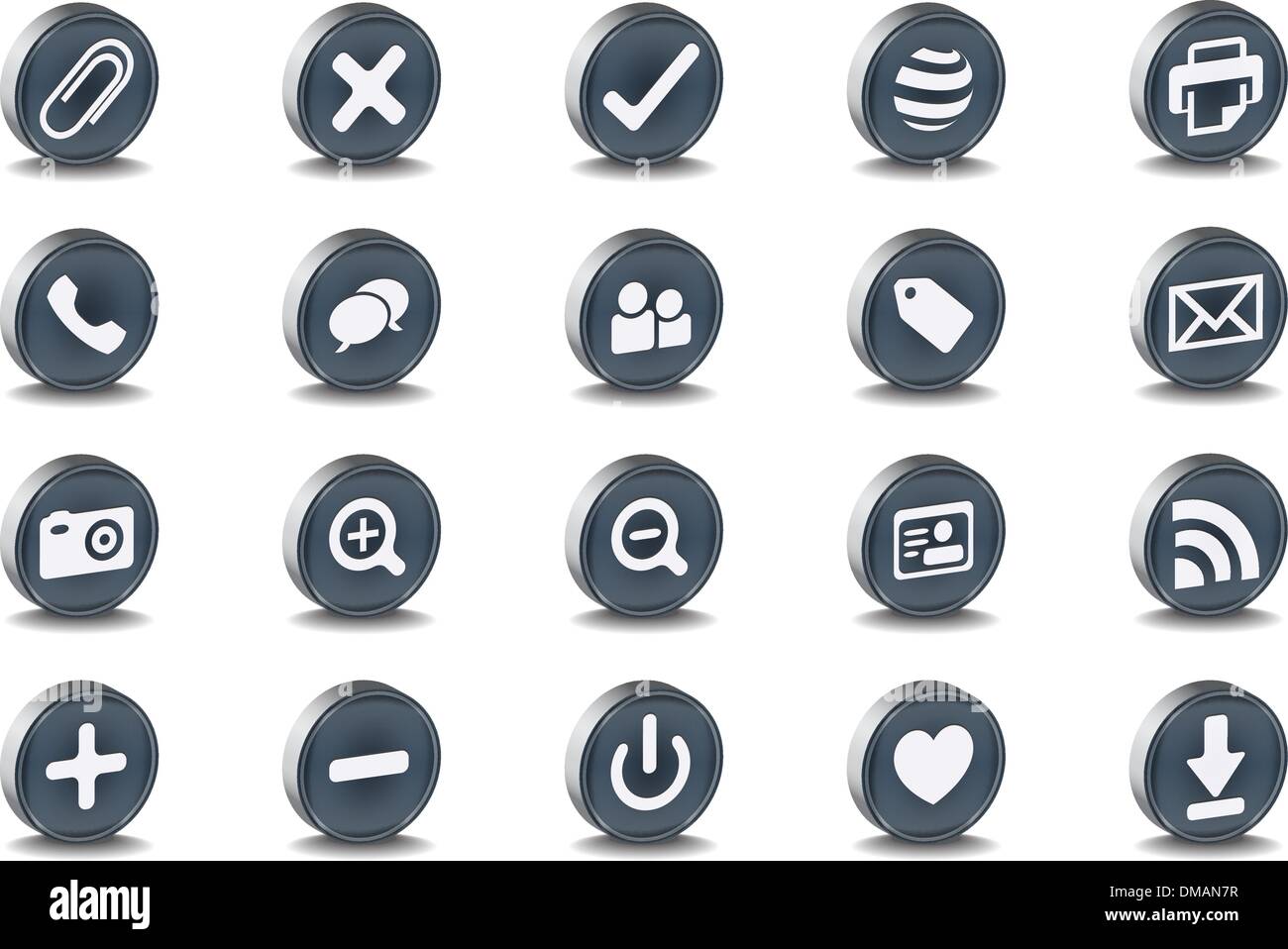 Mono Inset Various Vector Icons Stock Vector Image & Art - Alamy