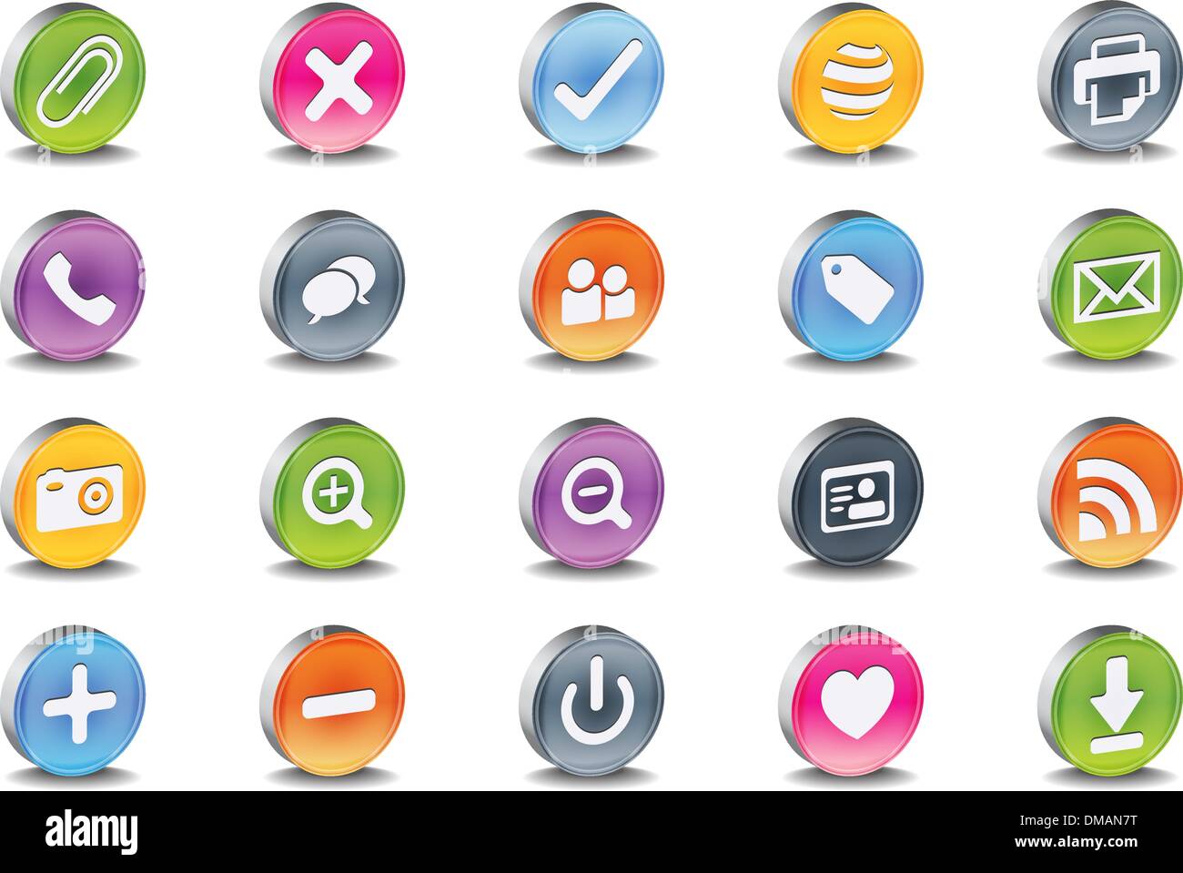 3d vector useful icon set Stock Vector Image & Art - Alamy