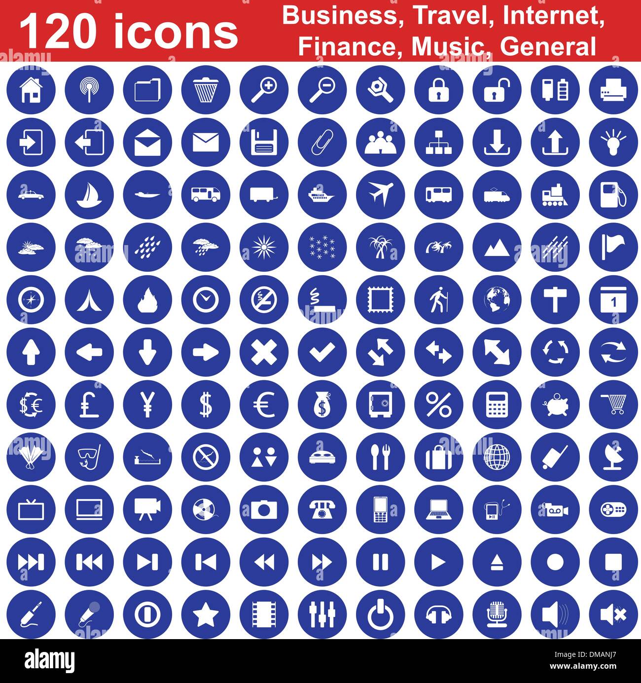 Biggest collection 120 different icons Stock Vector Images - Alamy