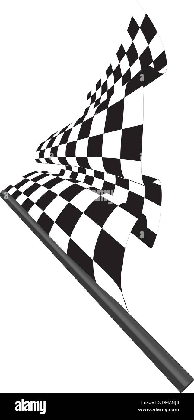 Checkered flags racing flag 3d Stock Vector Images - Alamy