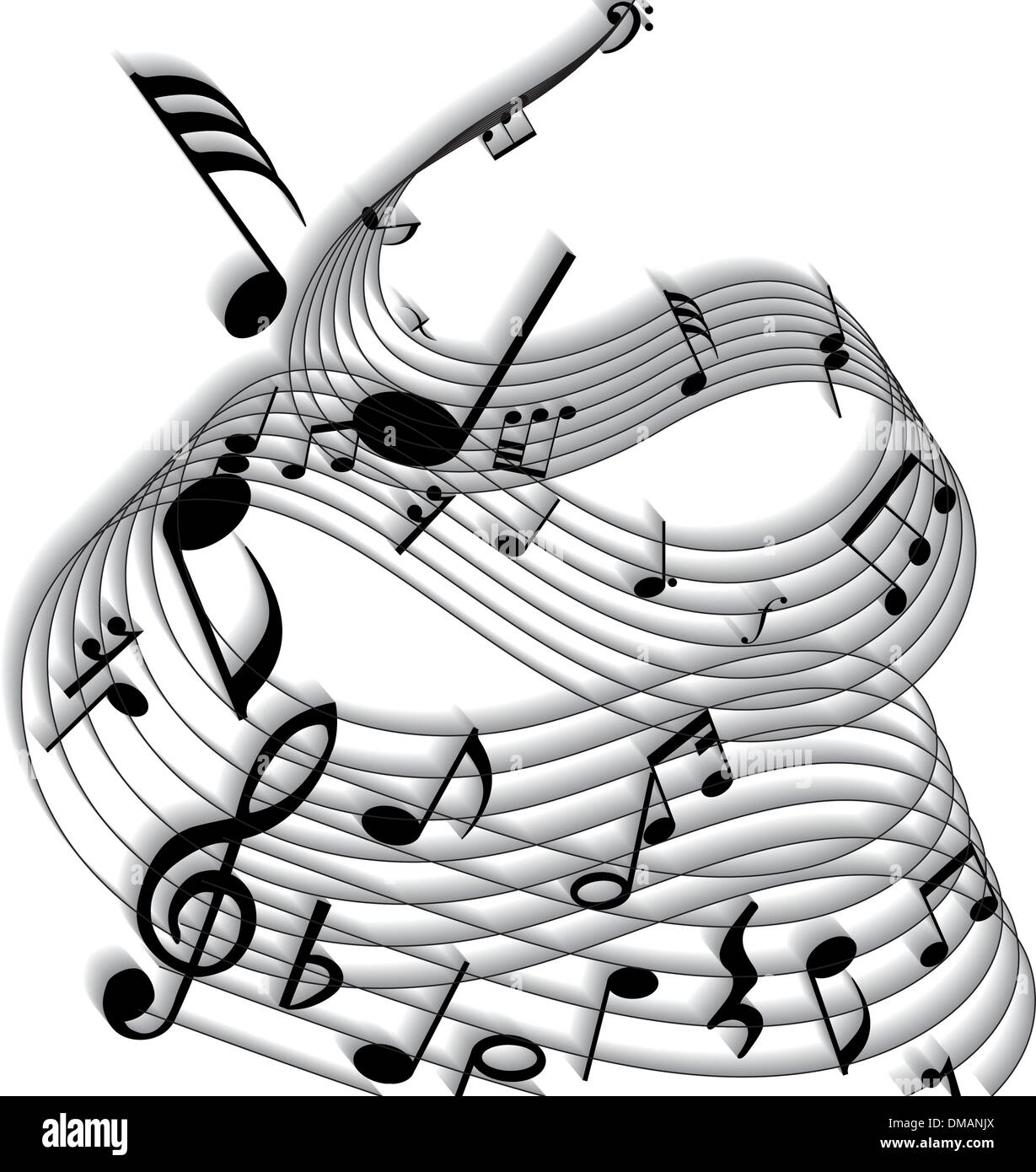 Staff lines Stock Vector Images - Alamy