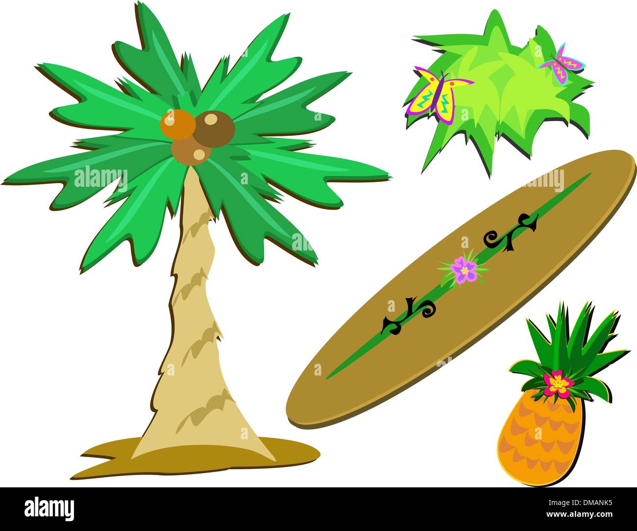 Mix of Tropical Pictures Stock Vector Image & Art - Alamy