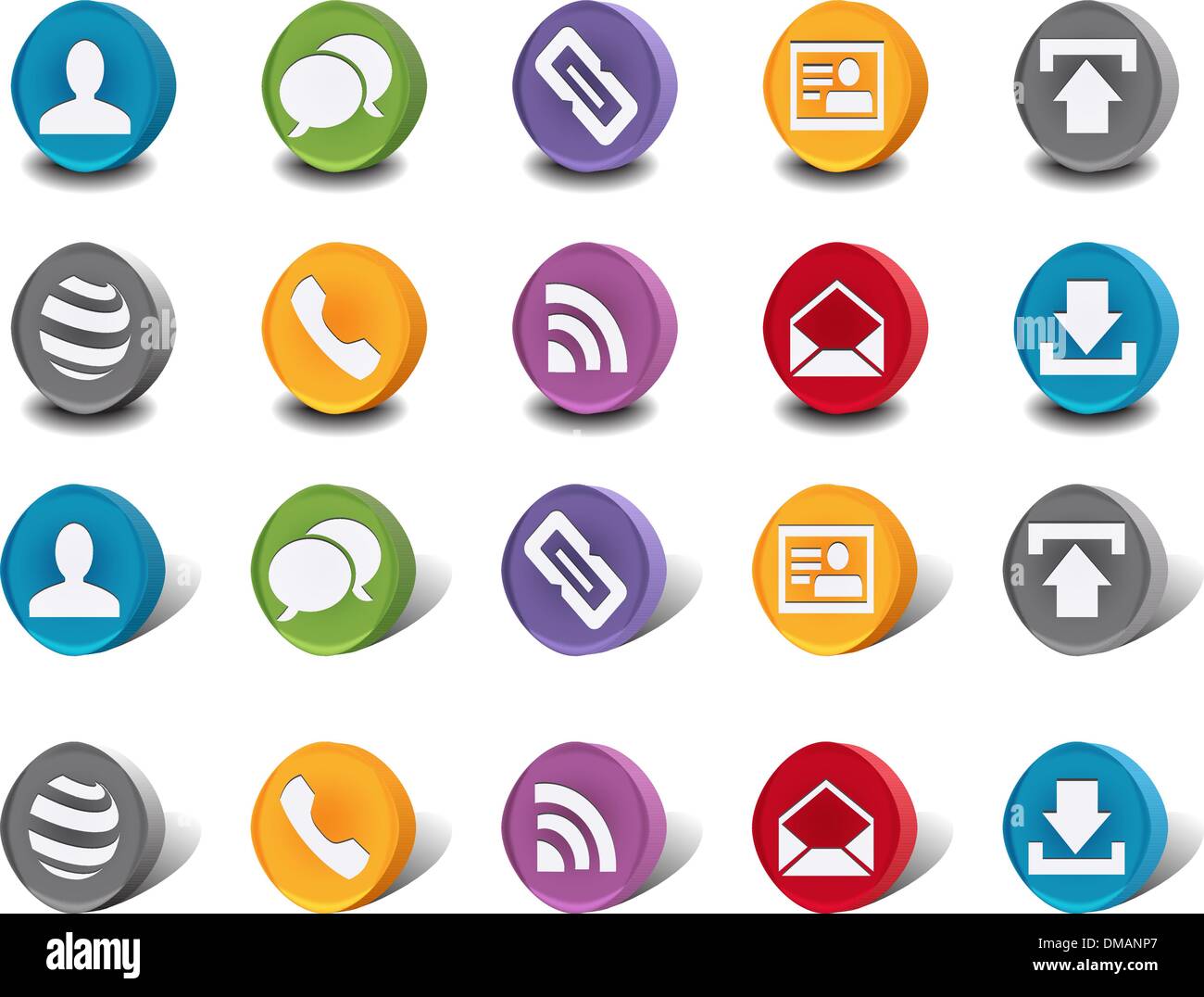 Realistic 3d buttons Stock Vector Image & Art - Alamy