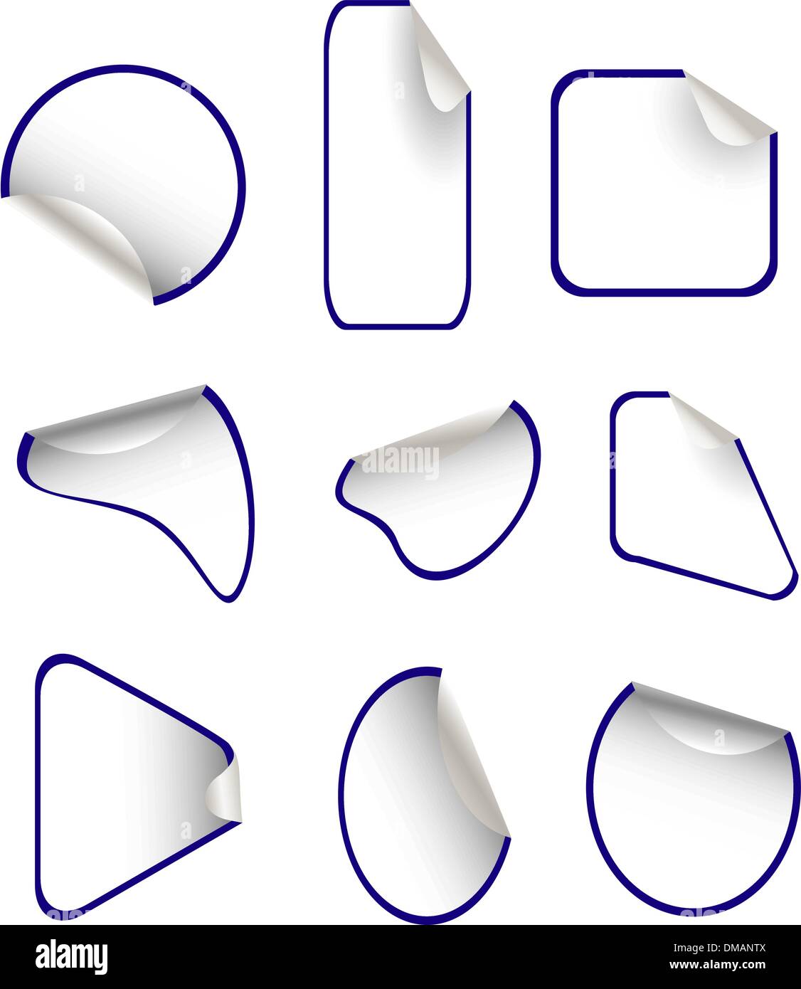 blank stickers label set Stock Vector Image & Art - Alamy