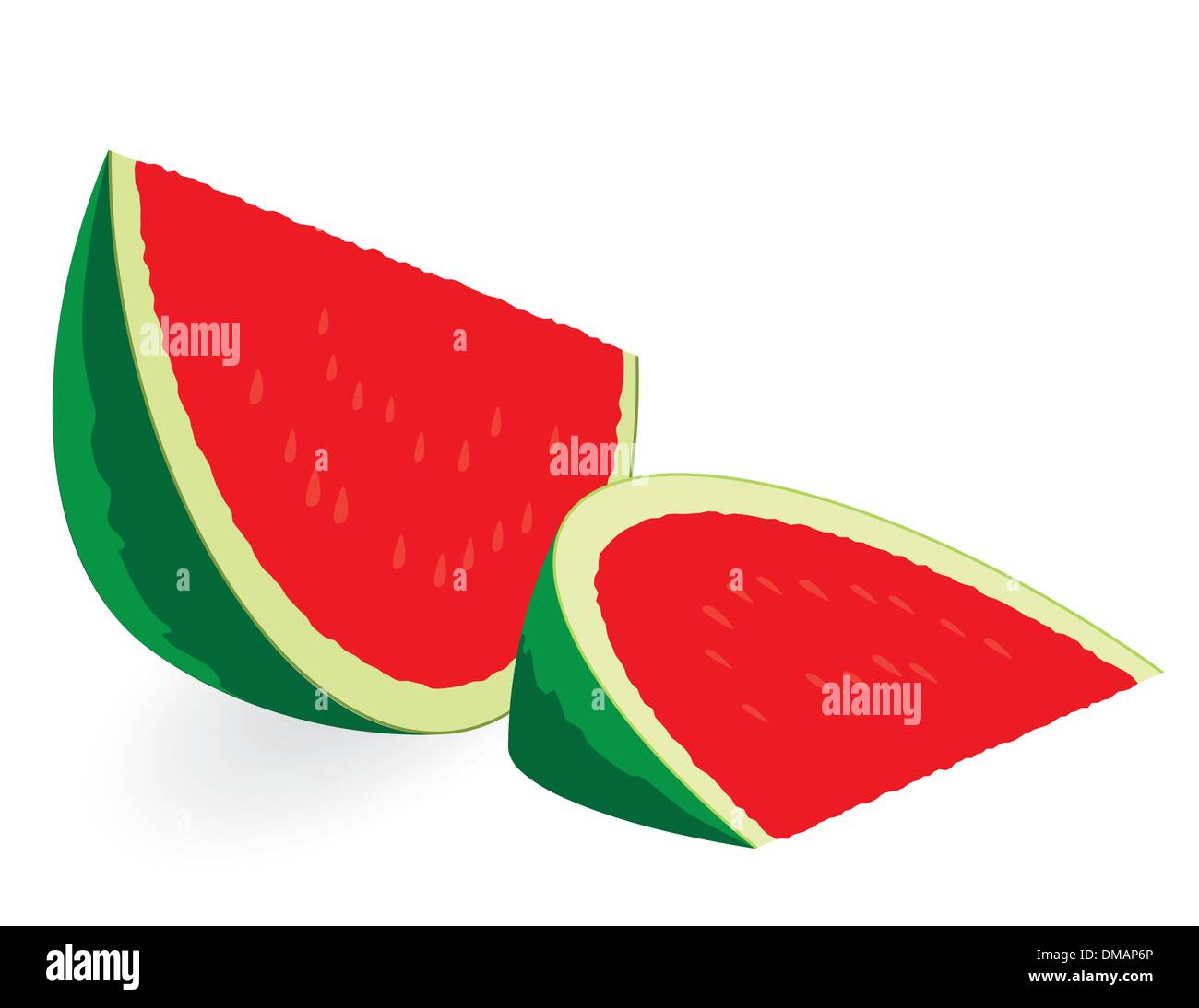 Slices delicious juicy watermelon Cut Out Stock Images & Pictures - Alamy