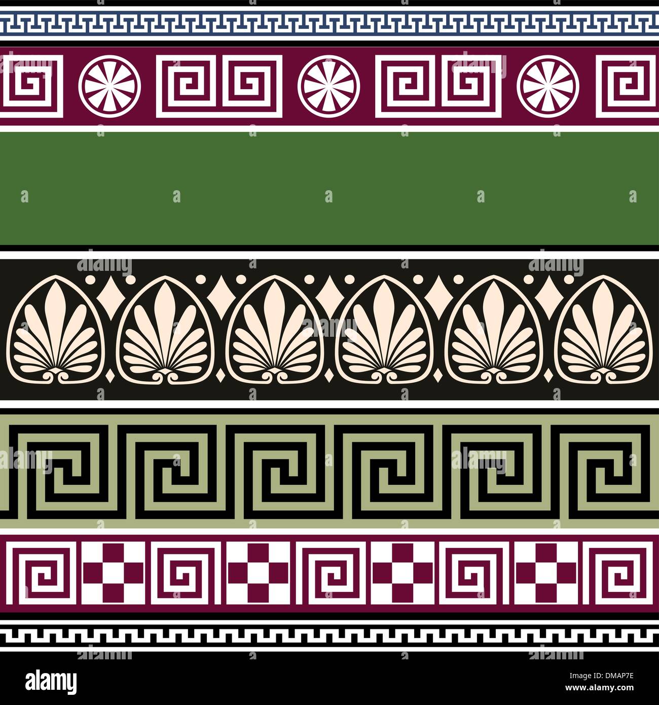 Ancient greek pattern seamless set hi-res stock photography and images ...