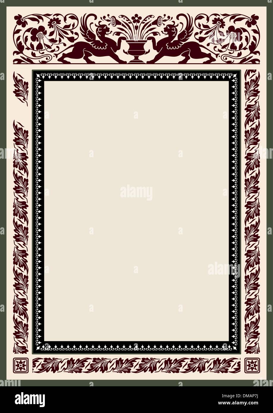 Vintage frame for certificate or diploma Stock Vector Image & Art - Alamy