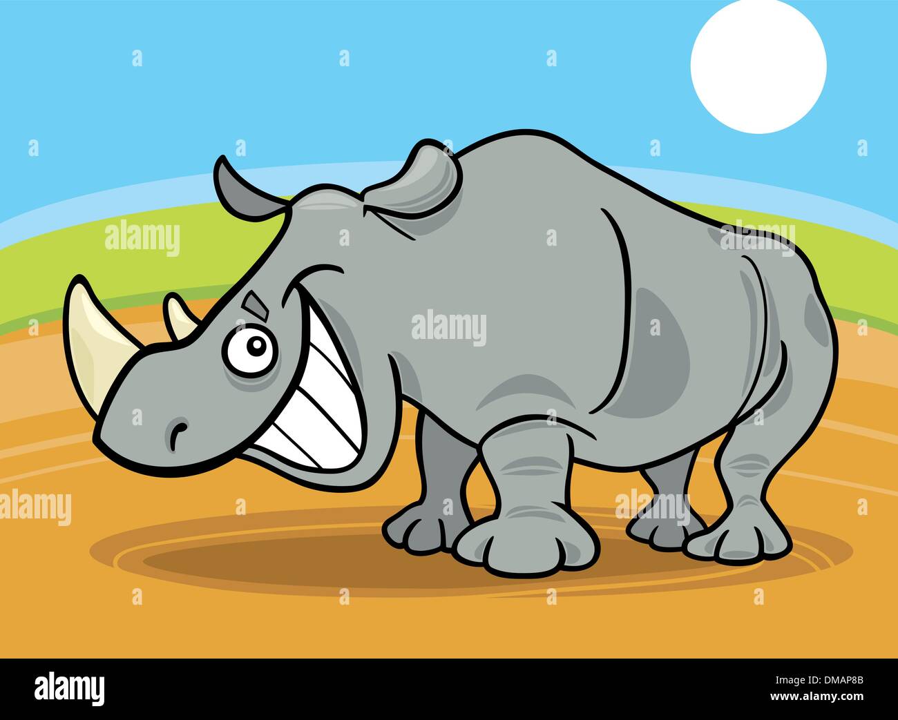 Animal kenya safari rhino rhinoceros Stock Vector Images - Alamy