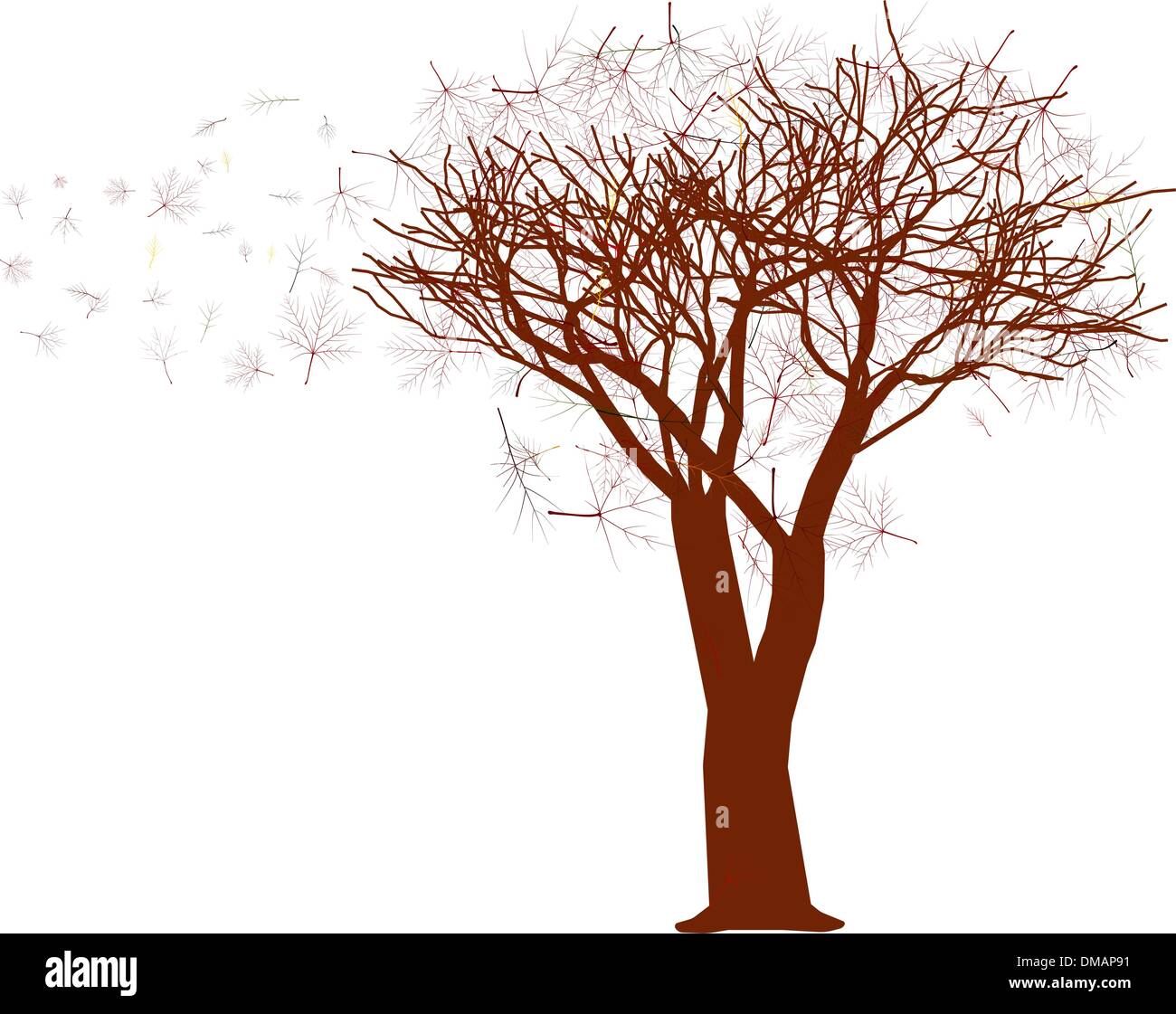 Fall maple tree leaves blowing Stock Vector Images - Alamy