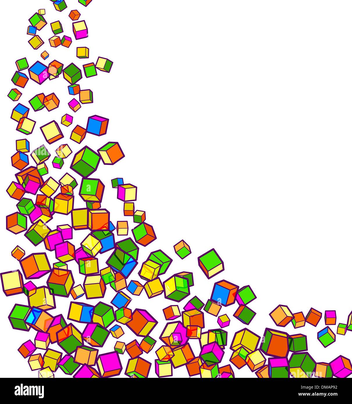 Colorful cube art Stock Vector Images - Alamy