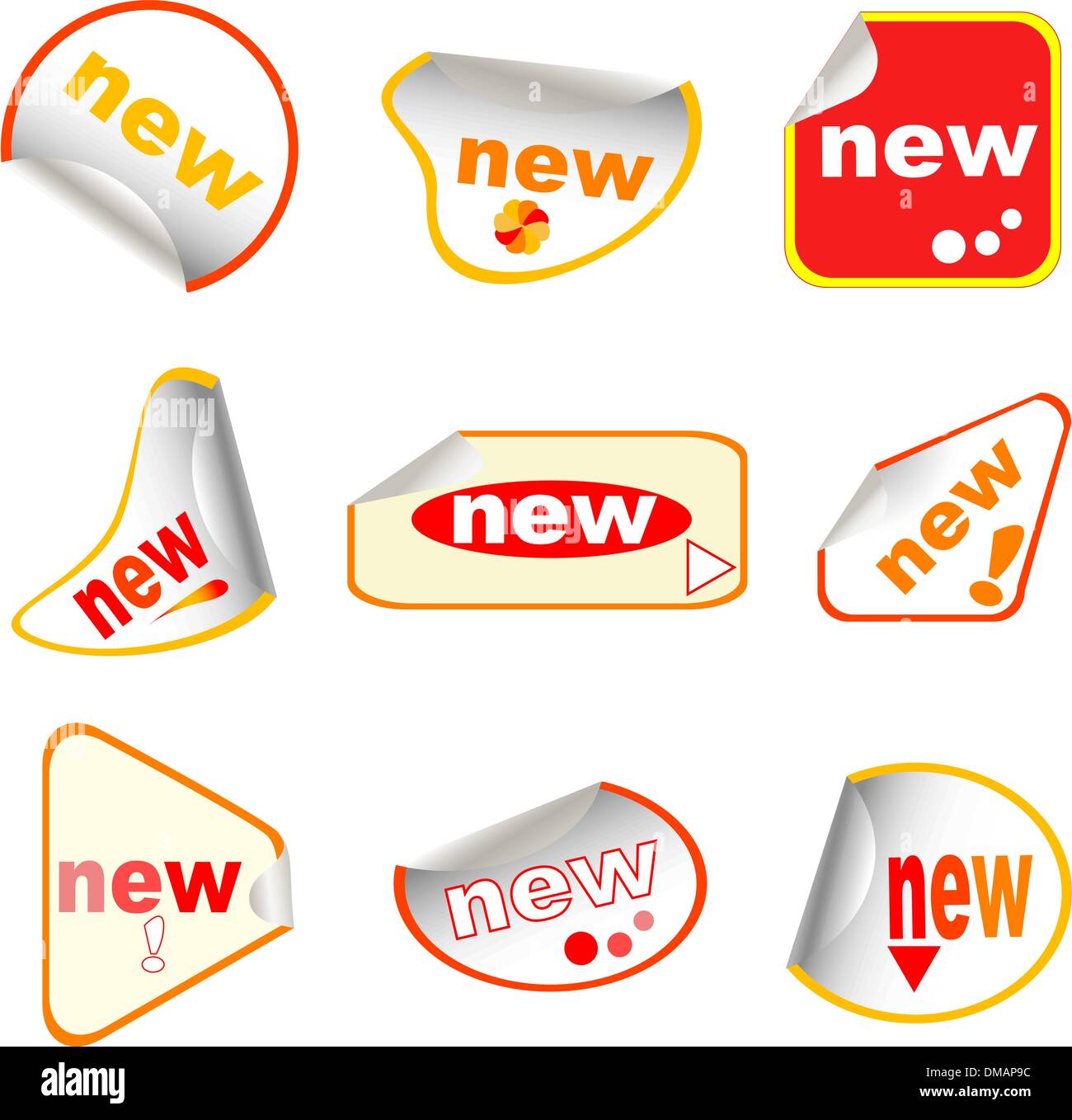 New labels sticky set Stock Vector Image & Art - Alamy