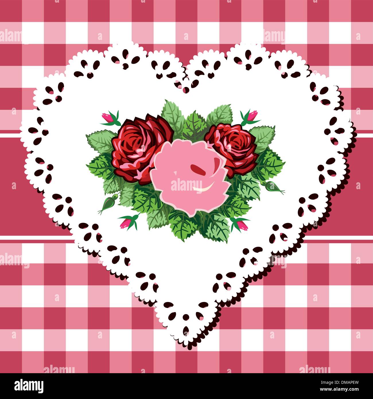 Pink rose vintage design Stock Vector Images - Alamy