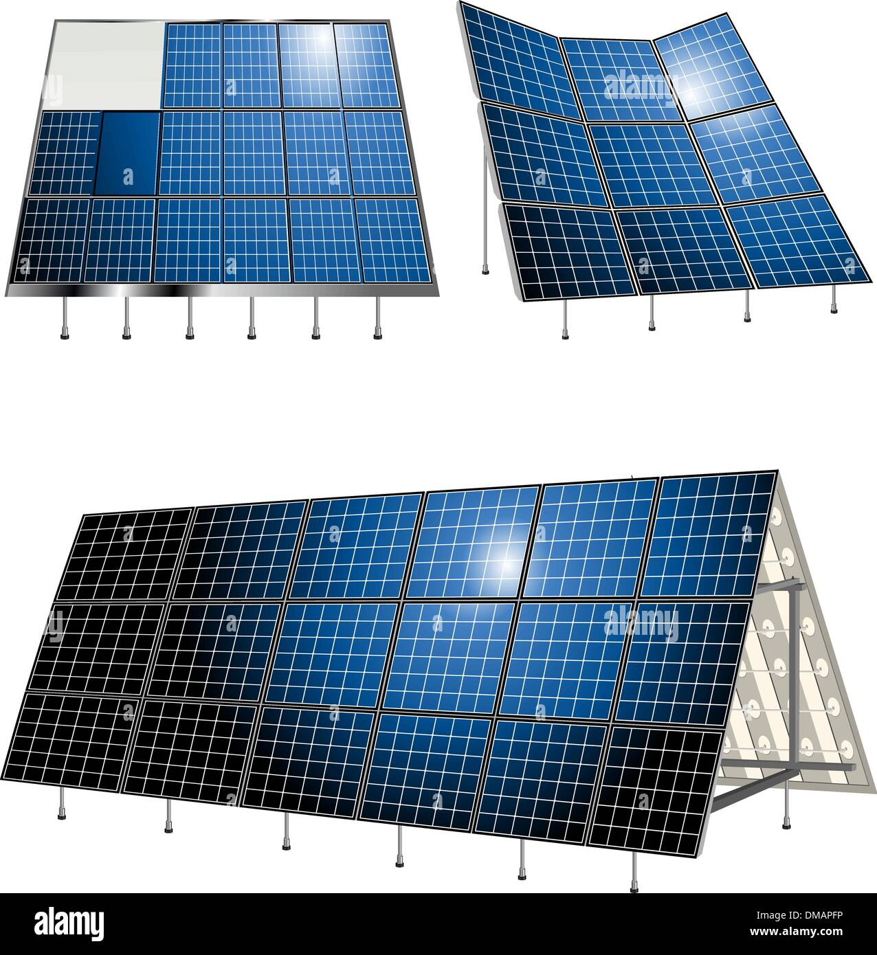 Solar panels for energy generation Stock Vector Images - Alamy