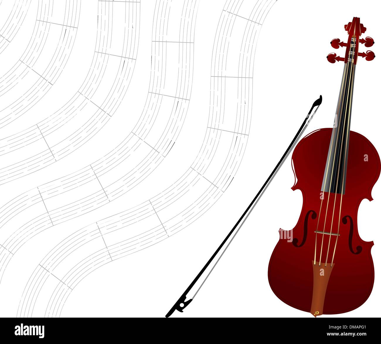 Antique violin Stock Vector Images - Alamy