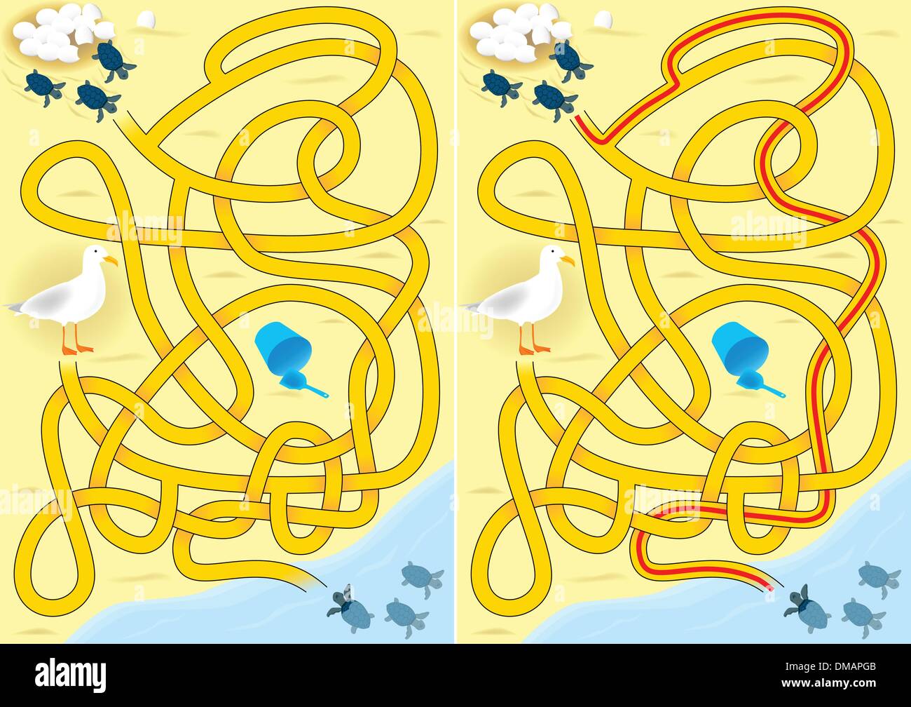 Cartoon turtle puzzle game hi-res stock photography and images - Alamy