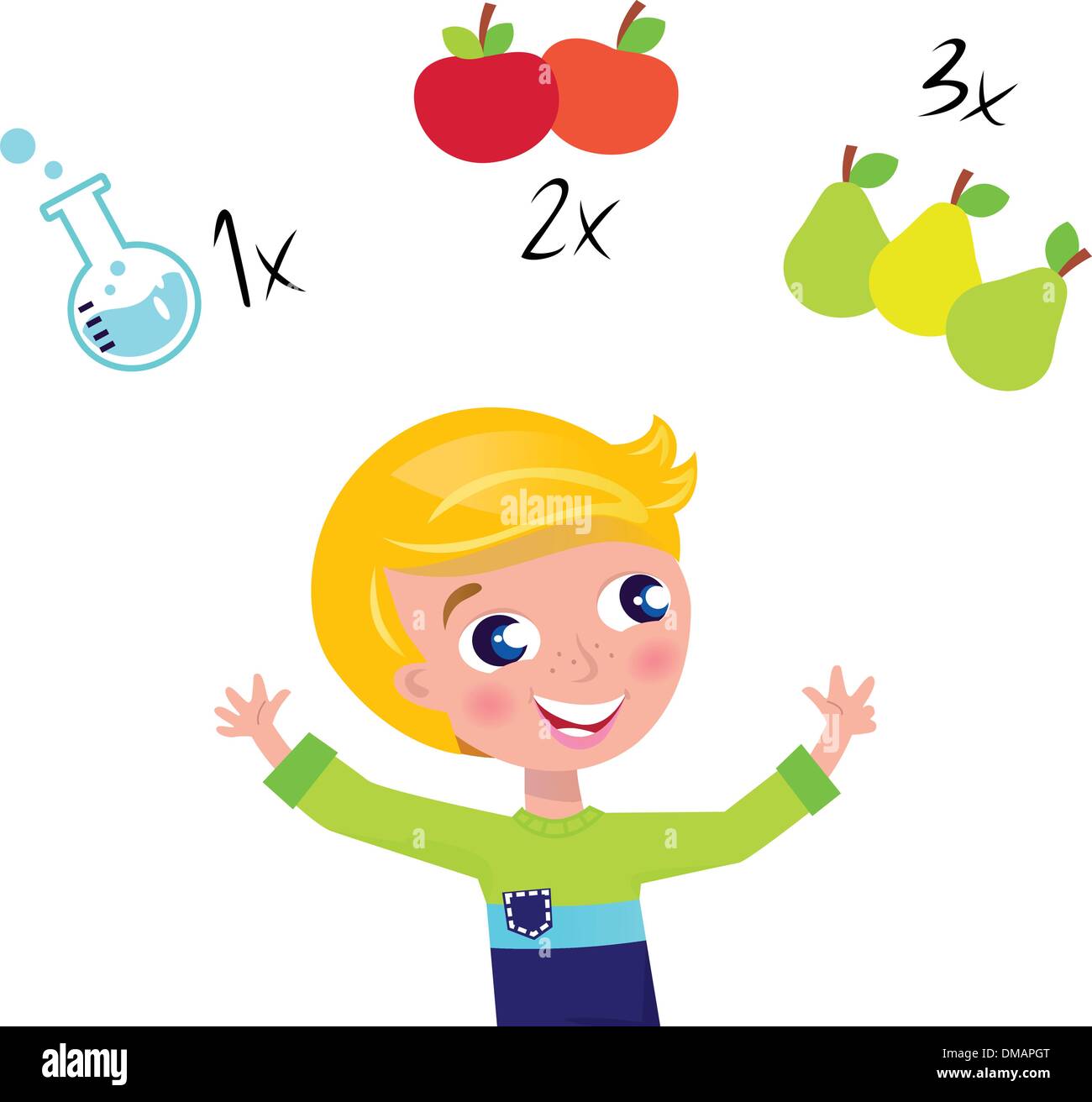Cartoon illustration educational counting math hi-res stock photography ...