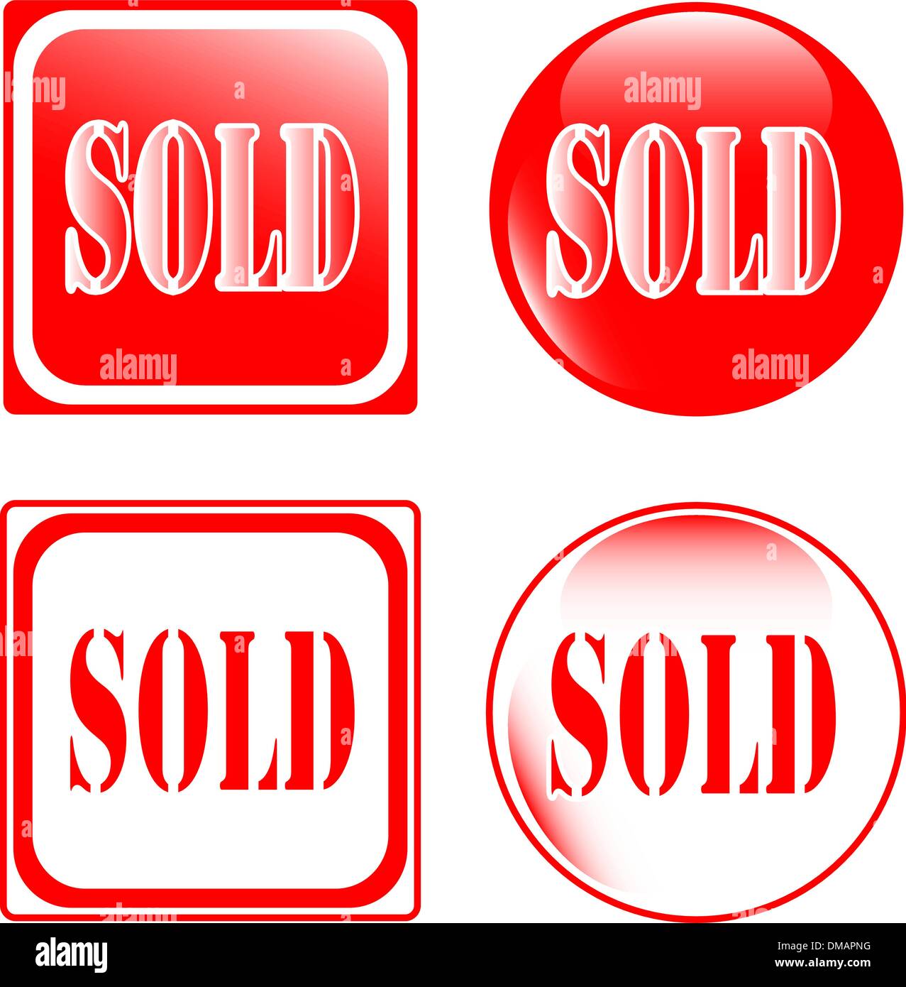 Real estate sold sign Stock Vector Image & Art - Alamy