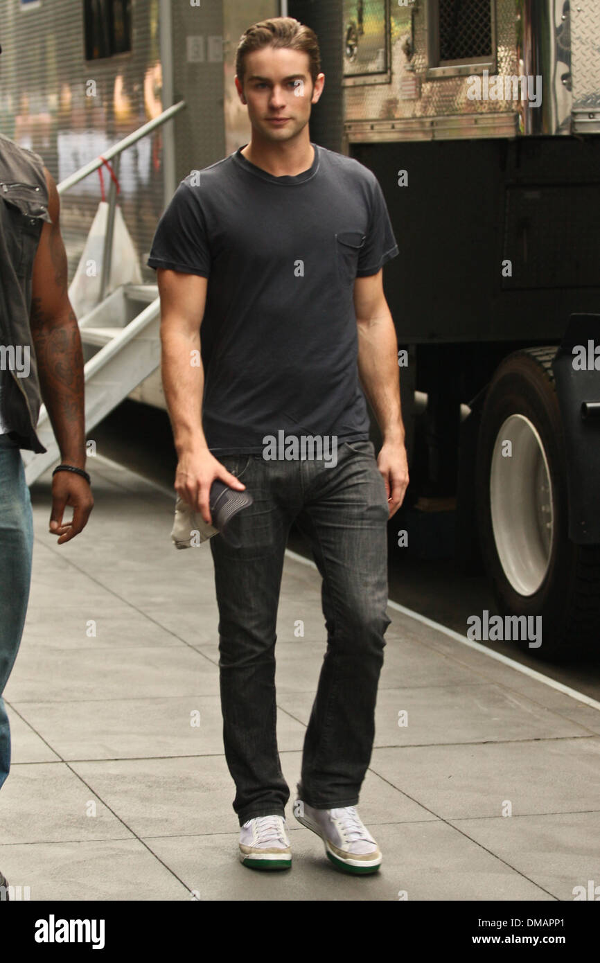 Chace Crawford on set of 'Gossip Girl' in Midtown Manhattan New York ...