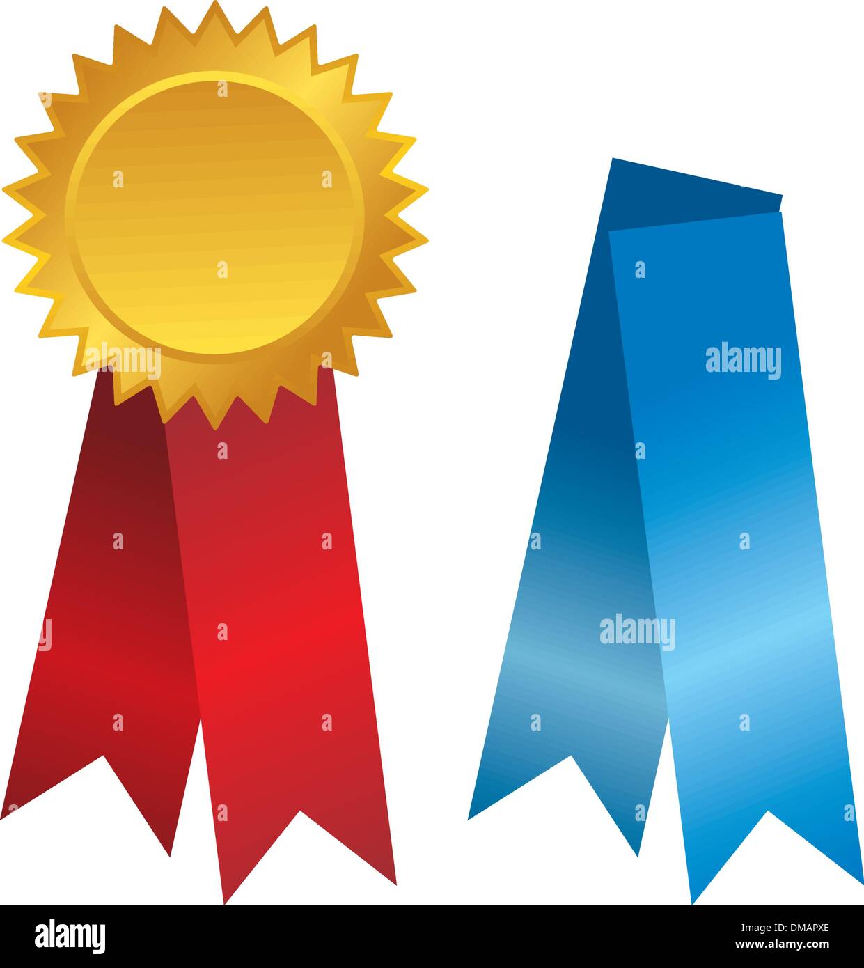 Vector gold award ribbons hi-res stock photography and images - Alamy