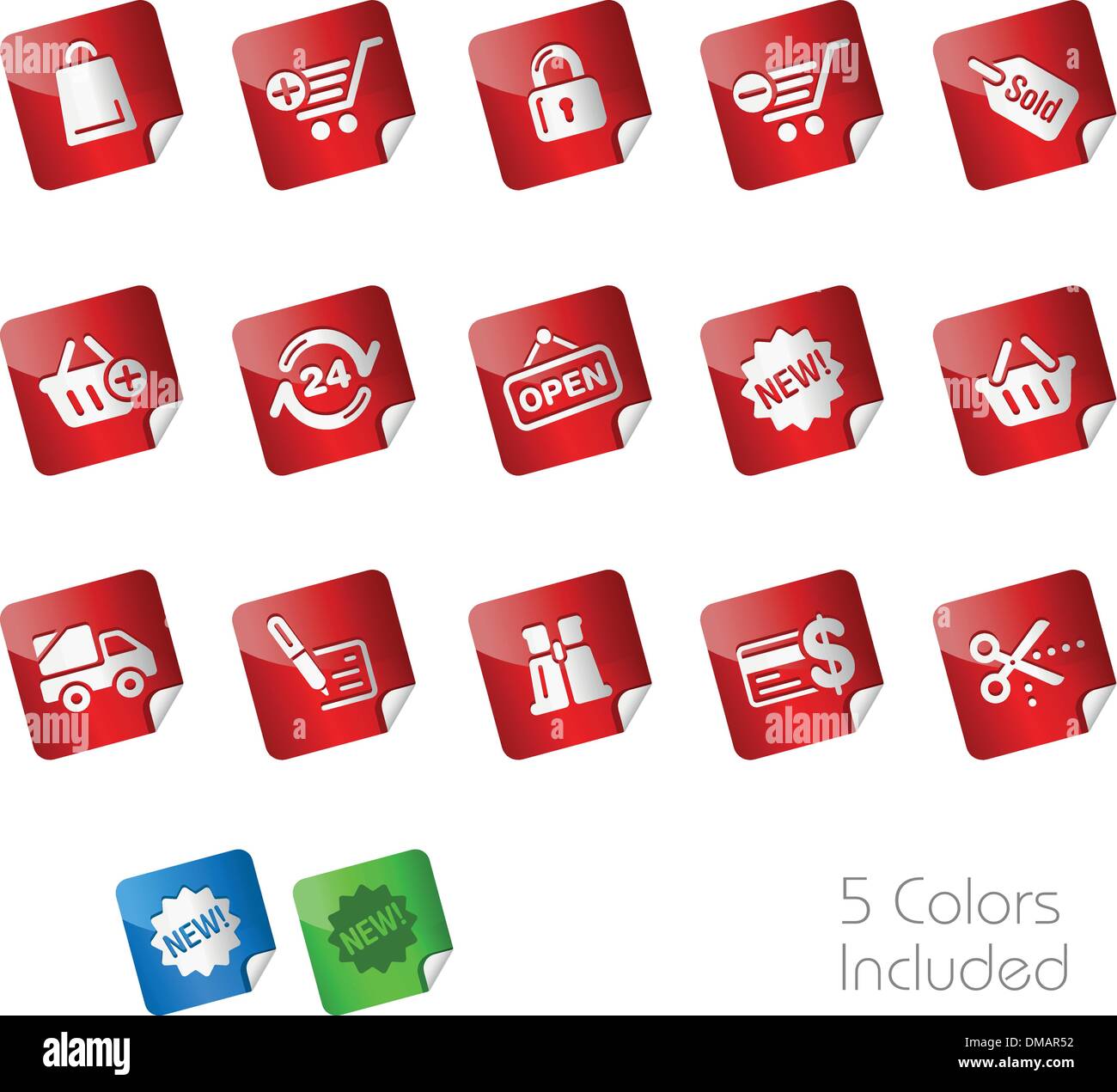 Shopping Icons // Stickers Series Stock Vector Image & Art - Alamy