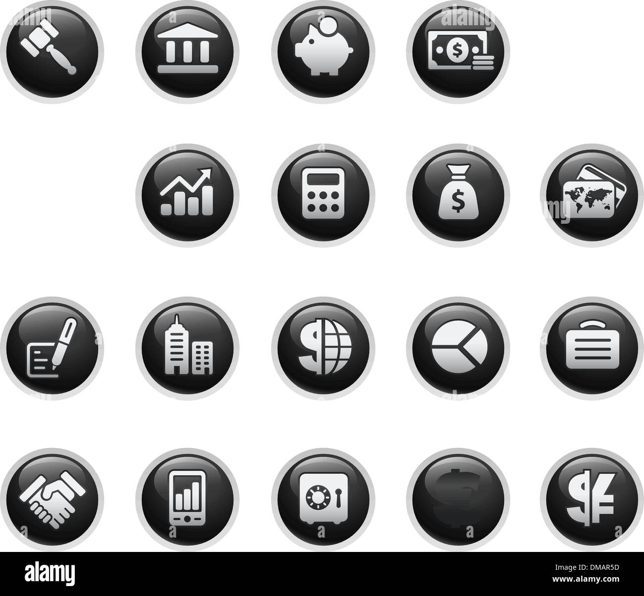 Signature icon set in Black and White Stock Photos & Images - Alamy