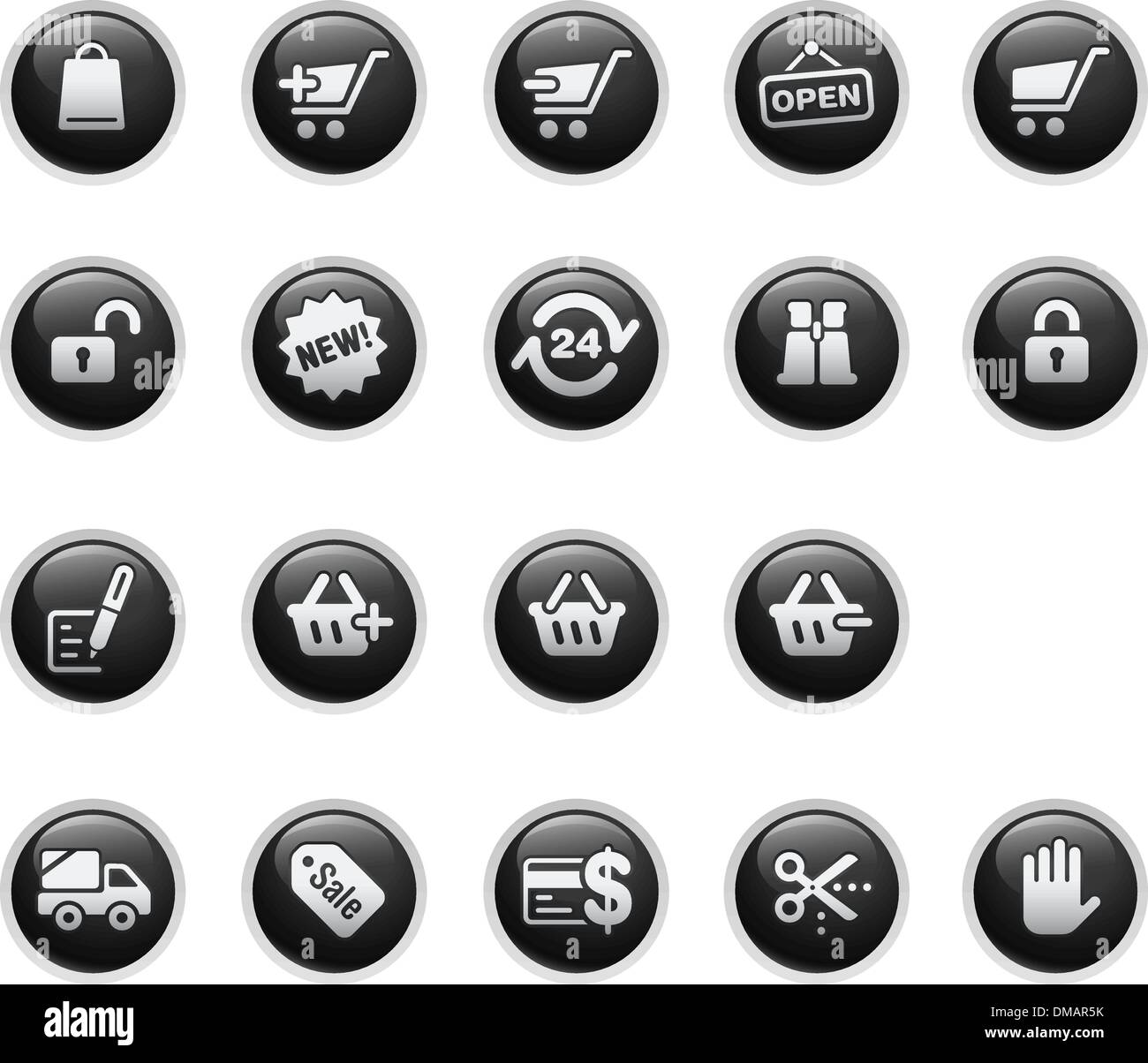 Shopping Icons // Black Label Series Stock Vector Image & Art - Alamy