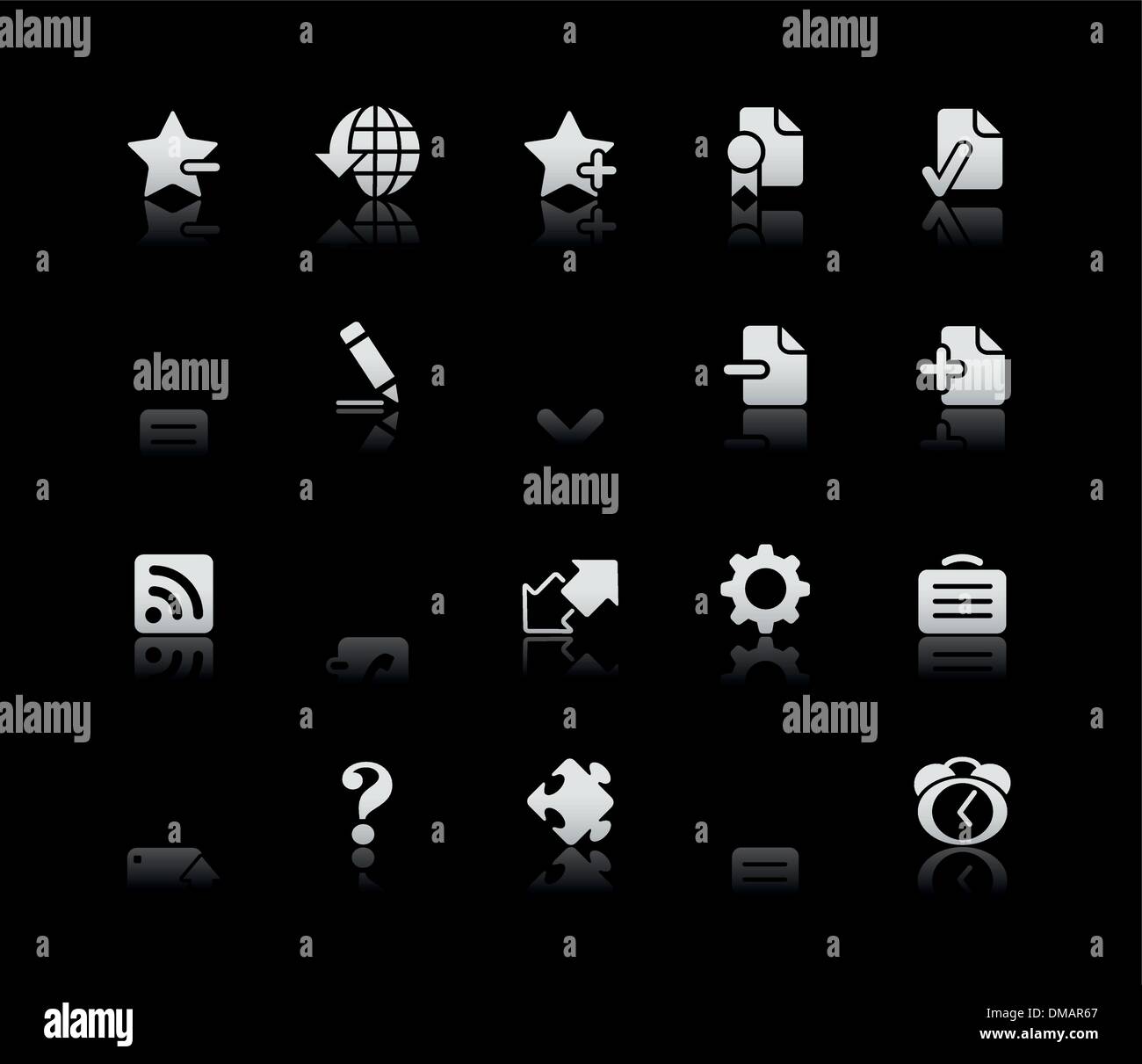 Web 2.0 Icons // Silver Series Stock Vector Image & Art - Alamy
