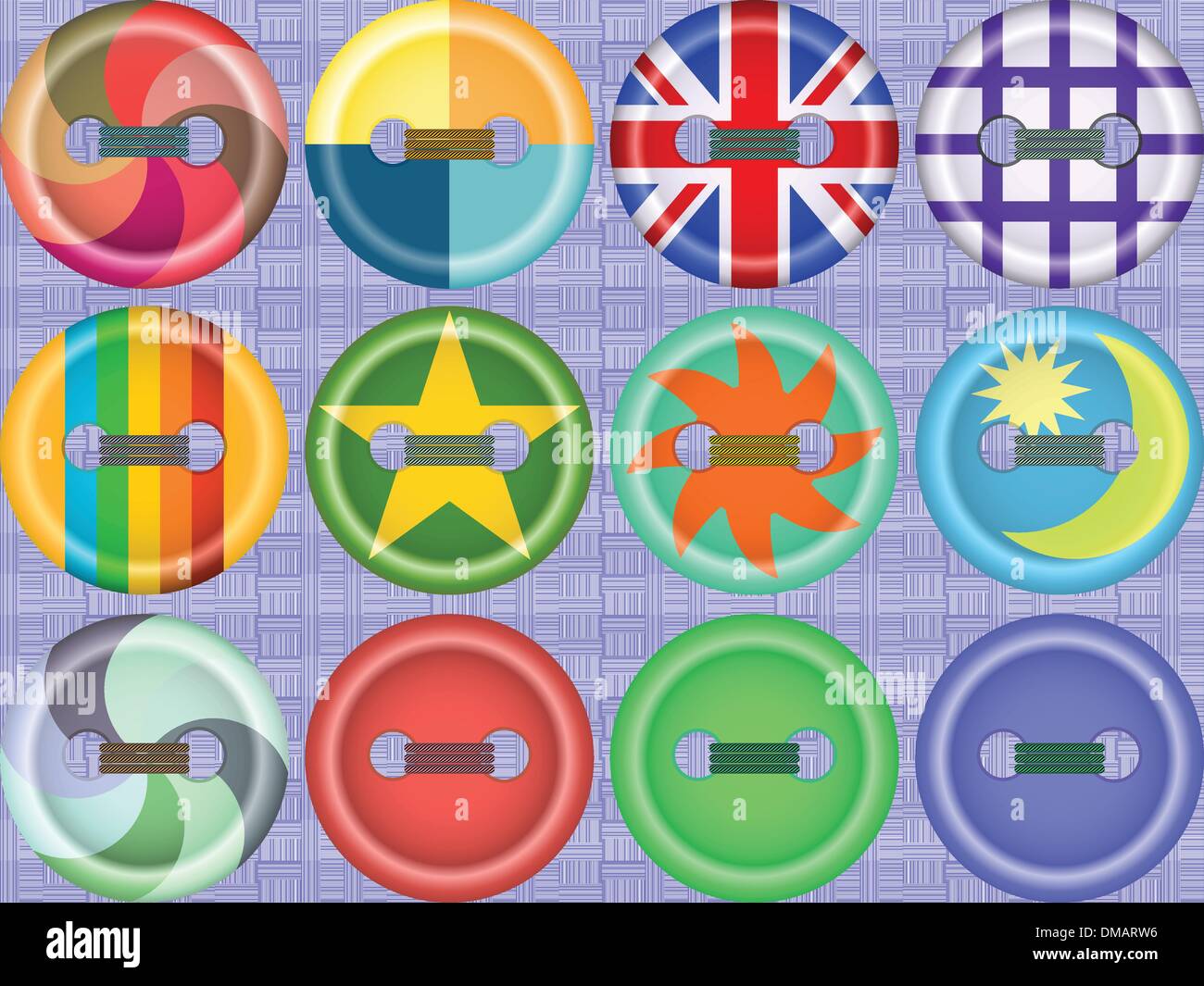 Collection of buttons of fasteners Stock Vector Image & Art - Alamy