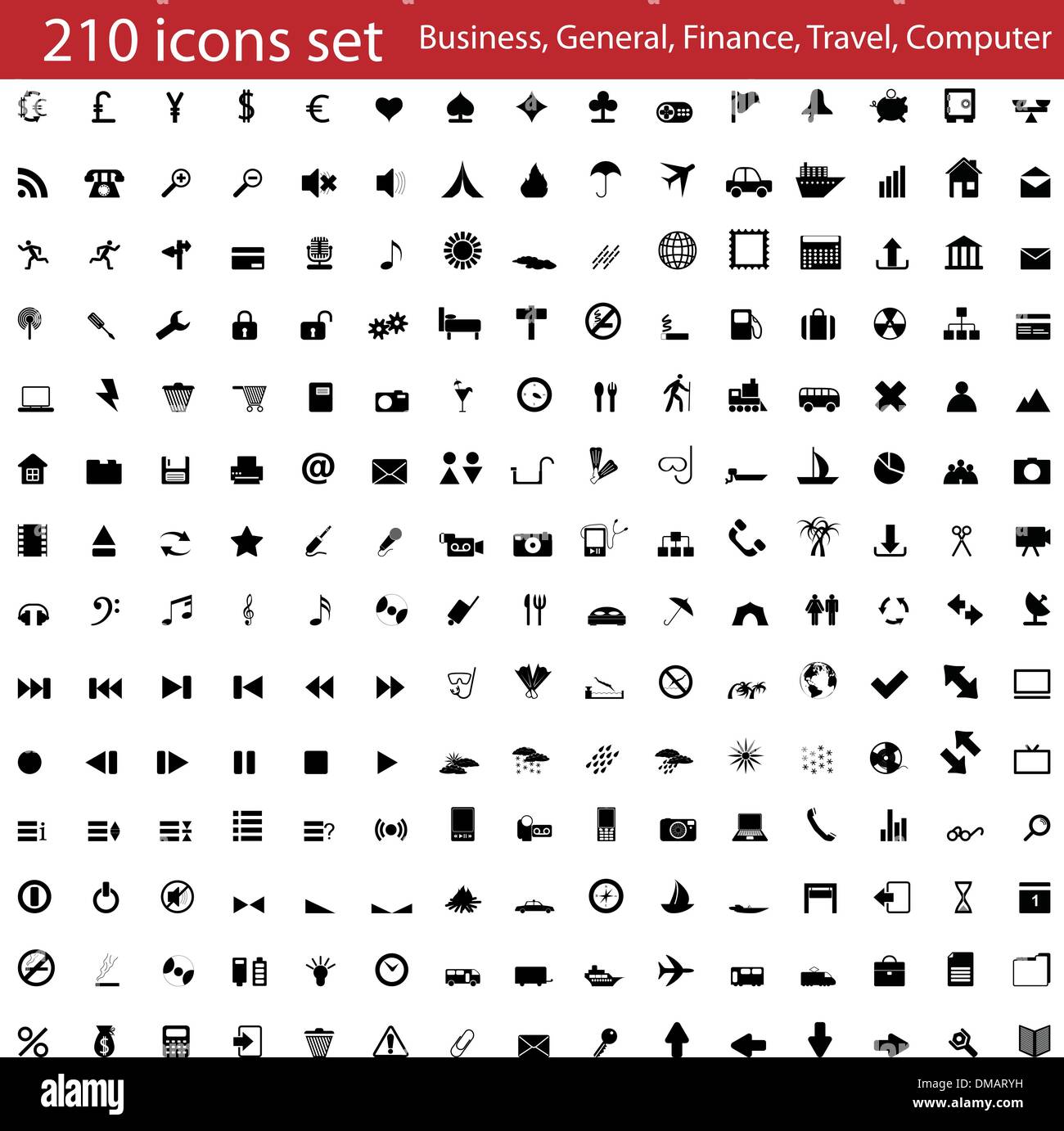 Biggest collection different icons using Stock Vector Images - Alamy