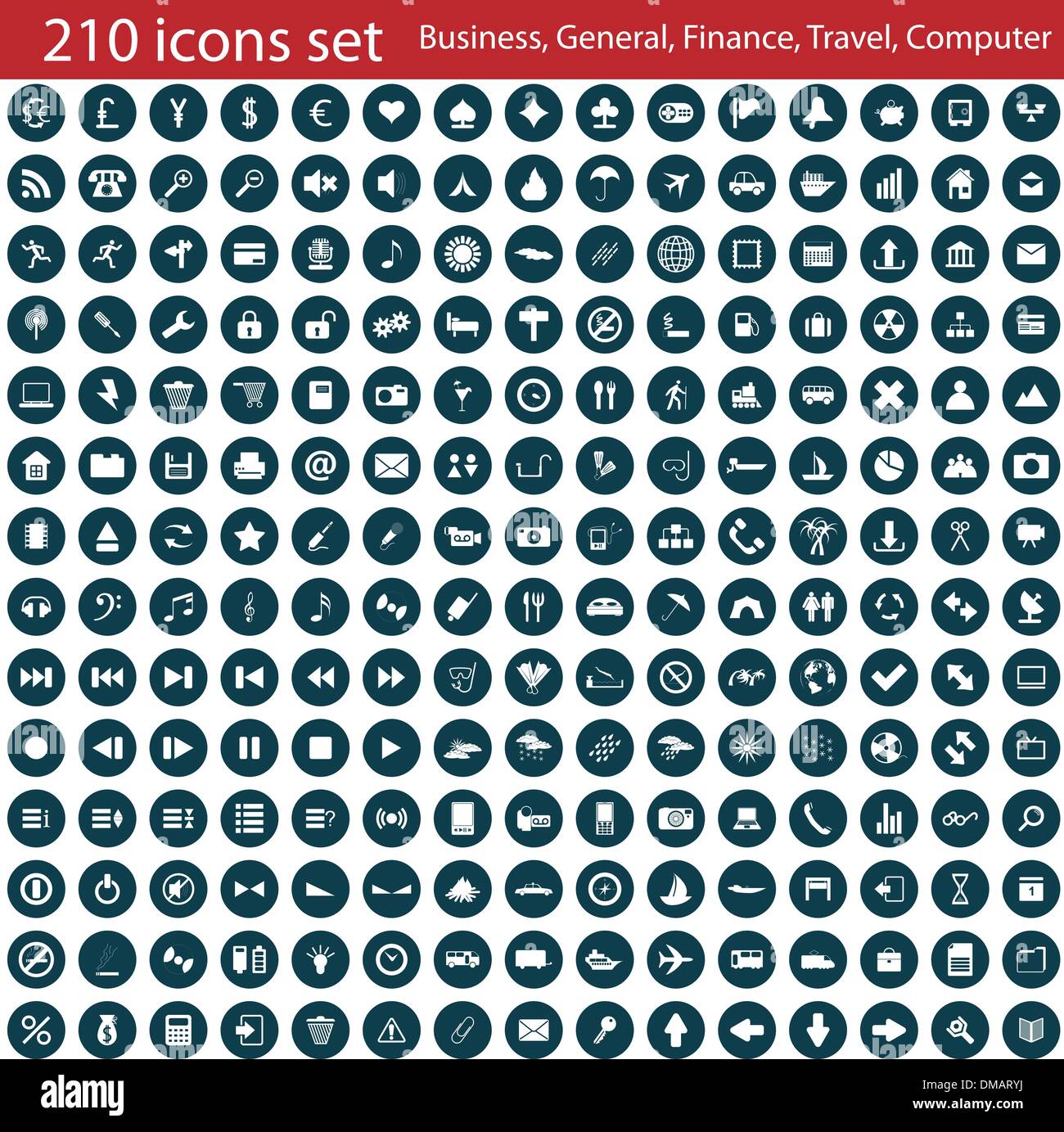 Biggest collection different icons using Stock Vector Images - Alamy