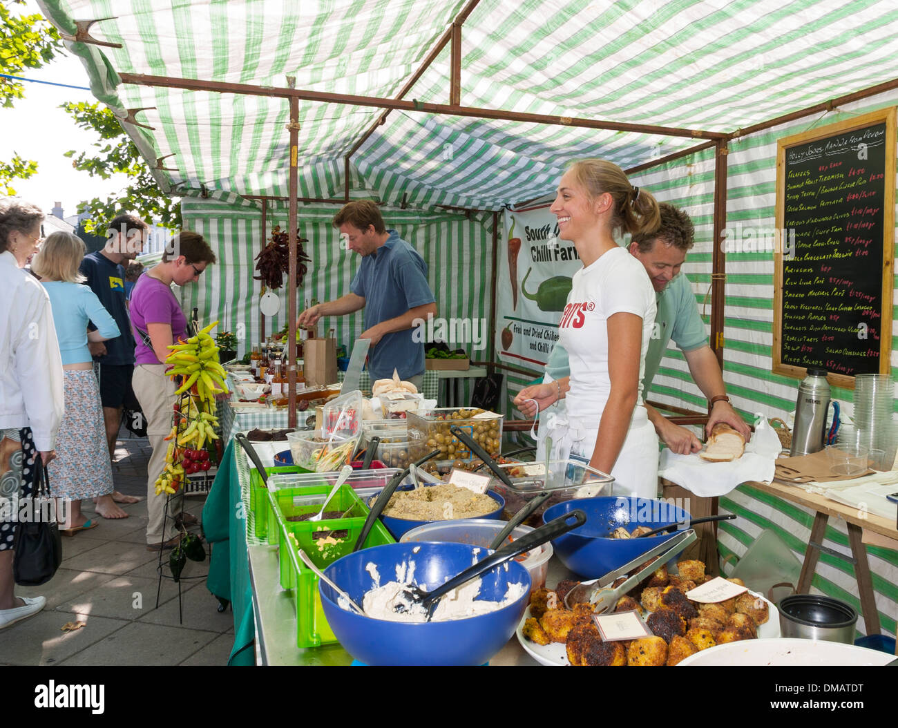 Fresh food and produce being sold at Kingsbridge Farmers market ...