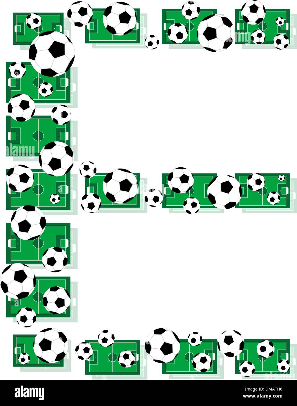 Alphabet football letters made soccer Stock Vector Images - Alamy