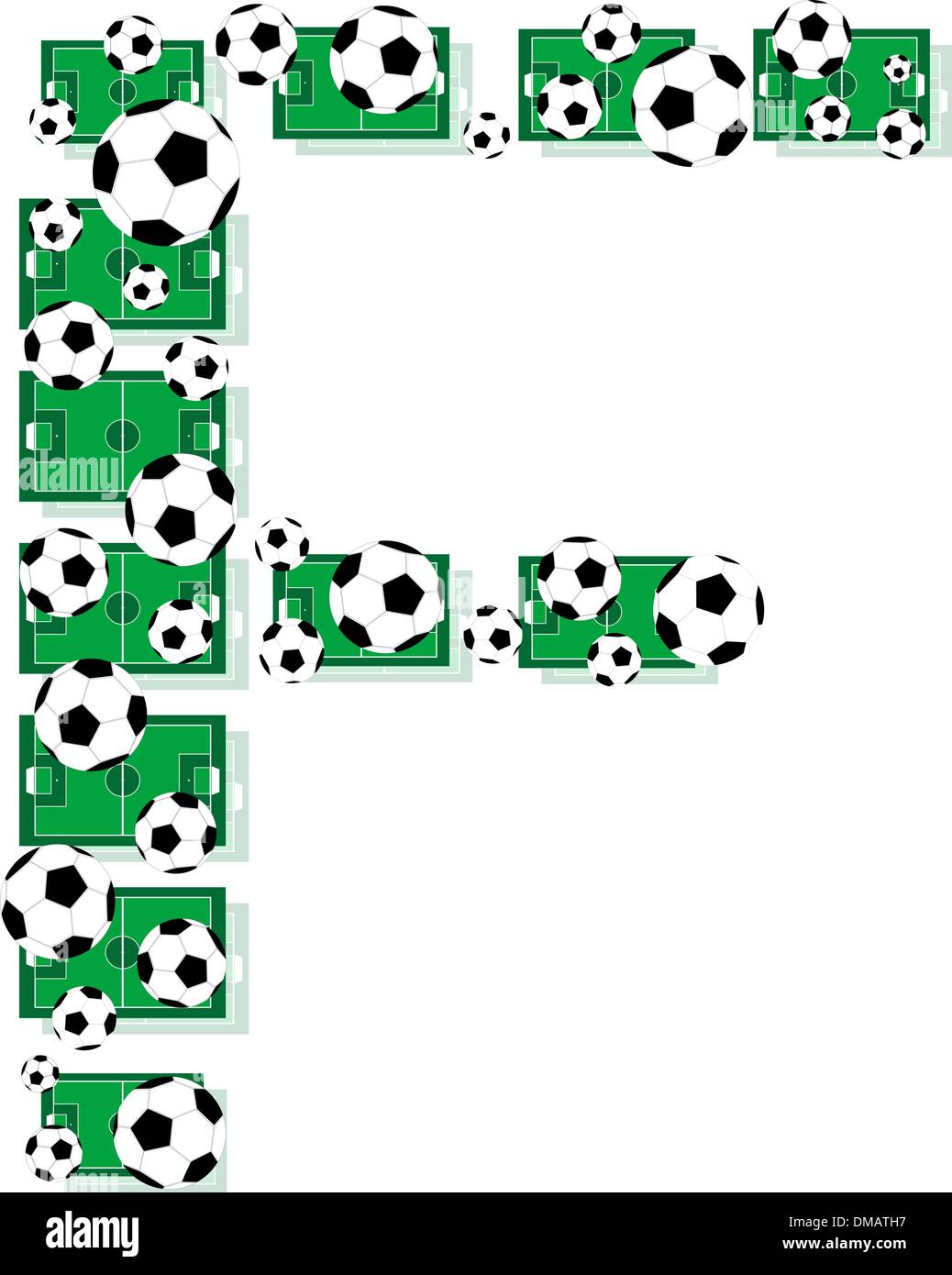 Alphabet football letters made soccer hi-res stock photography and ...