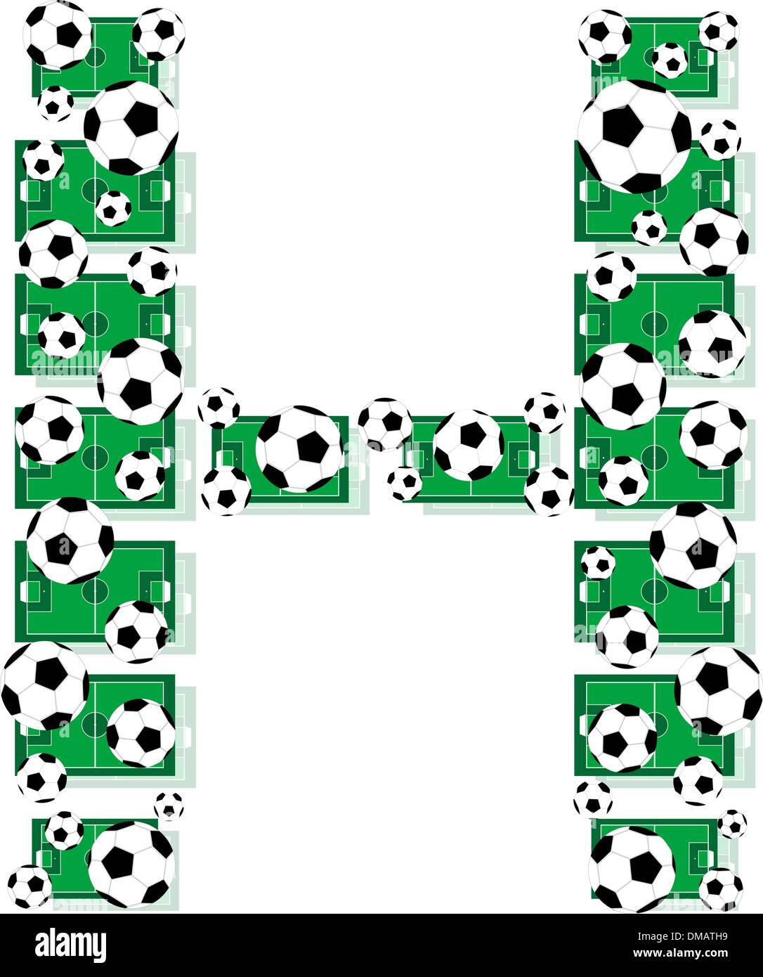 Alphabet football letters made soccer Stock Vector Images - Alamy