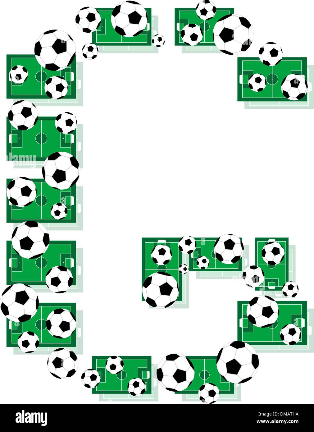 Alphabet football letters made soccer hi-res stock photography and ...