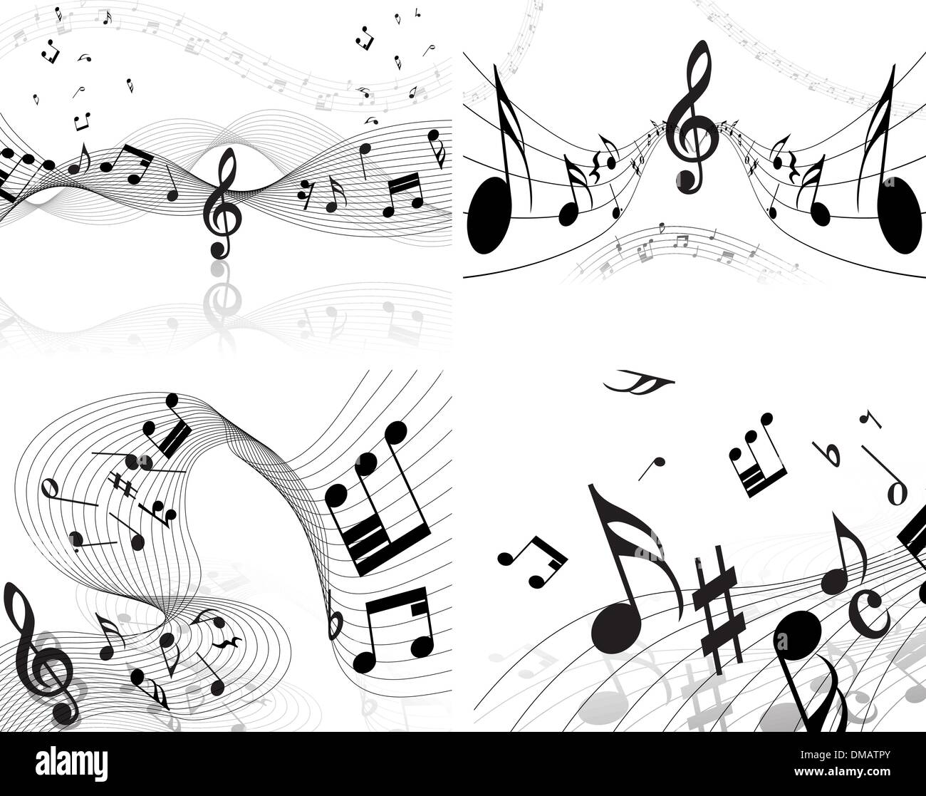notes staff set Stock Vector Image & Art - Alamy