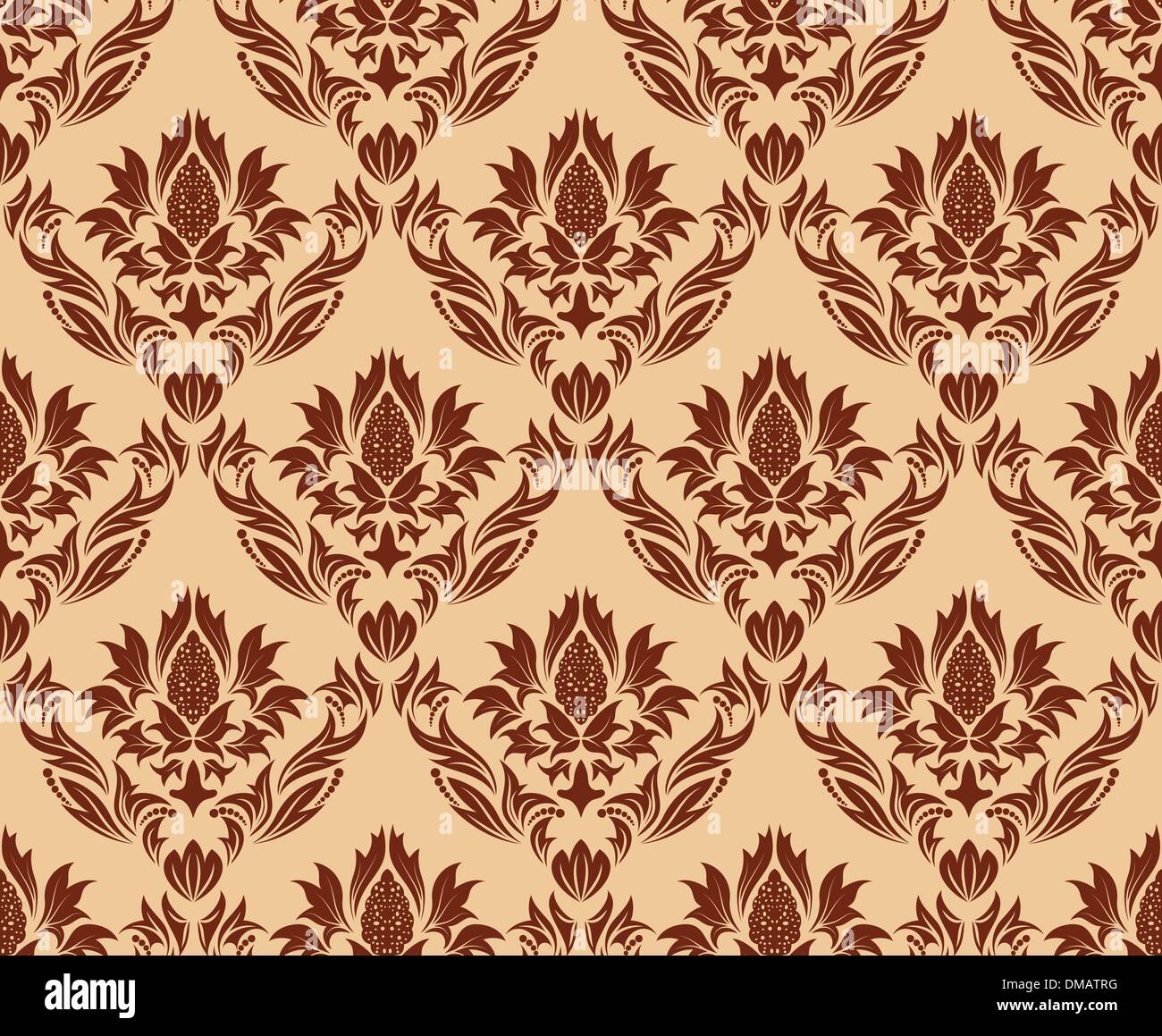 seamless damask pattern Stock Vector Image & Art - Alamy