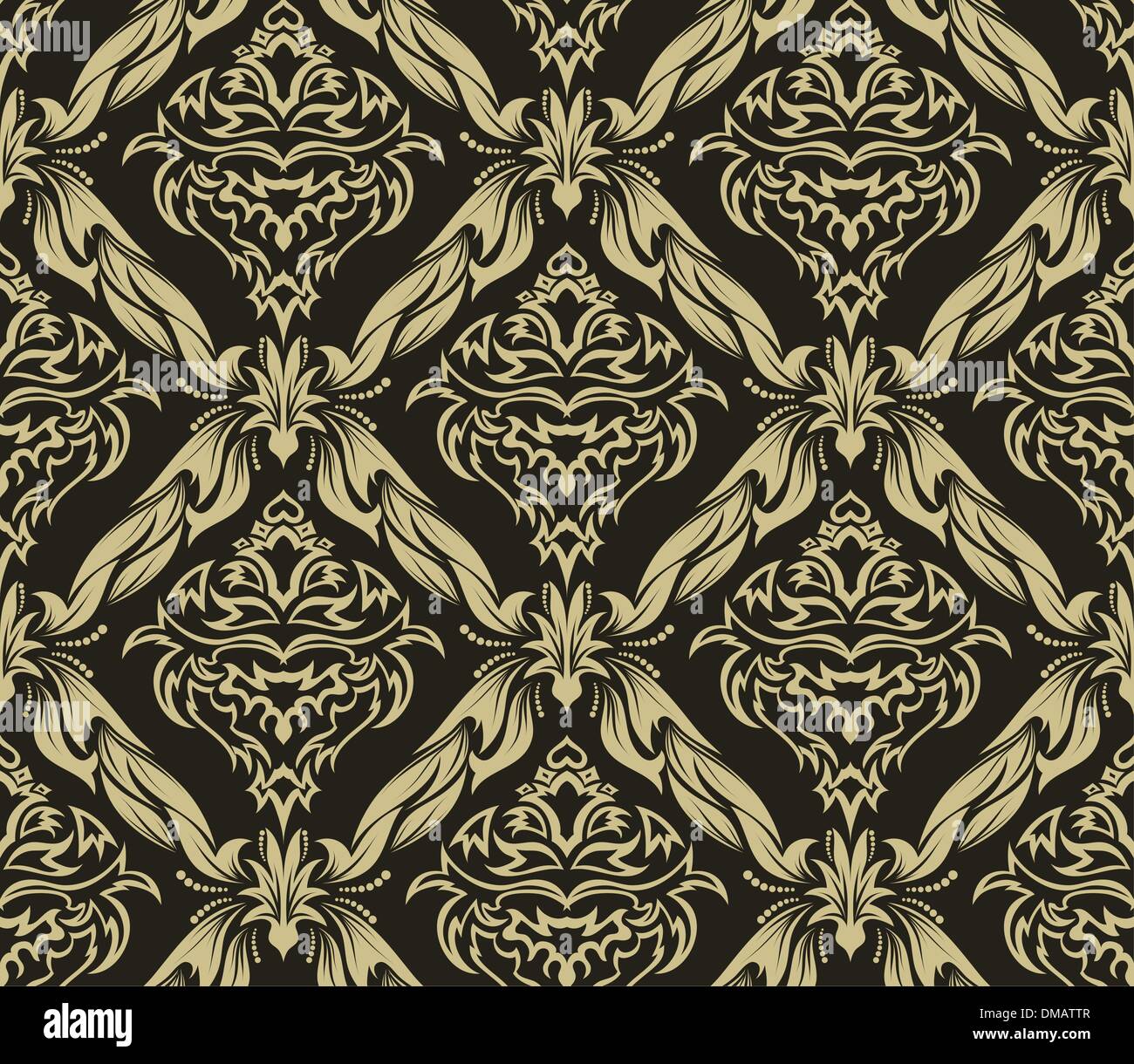 seamless damask pattern Stock Vector Image & Art - Alamy
