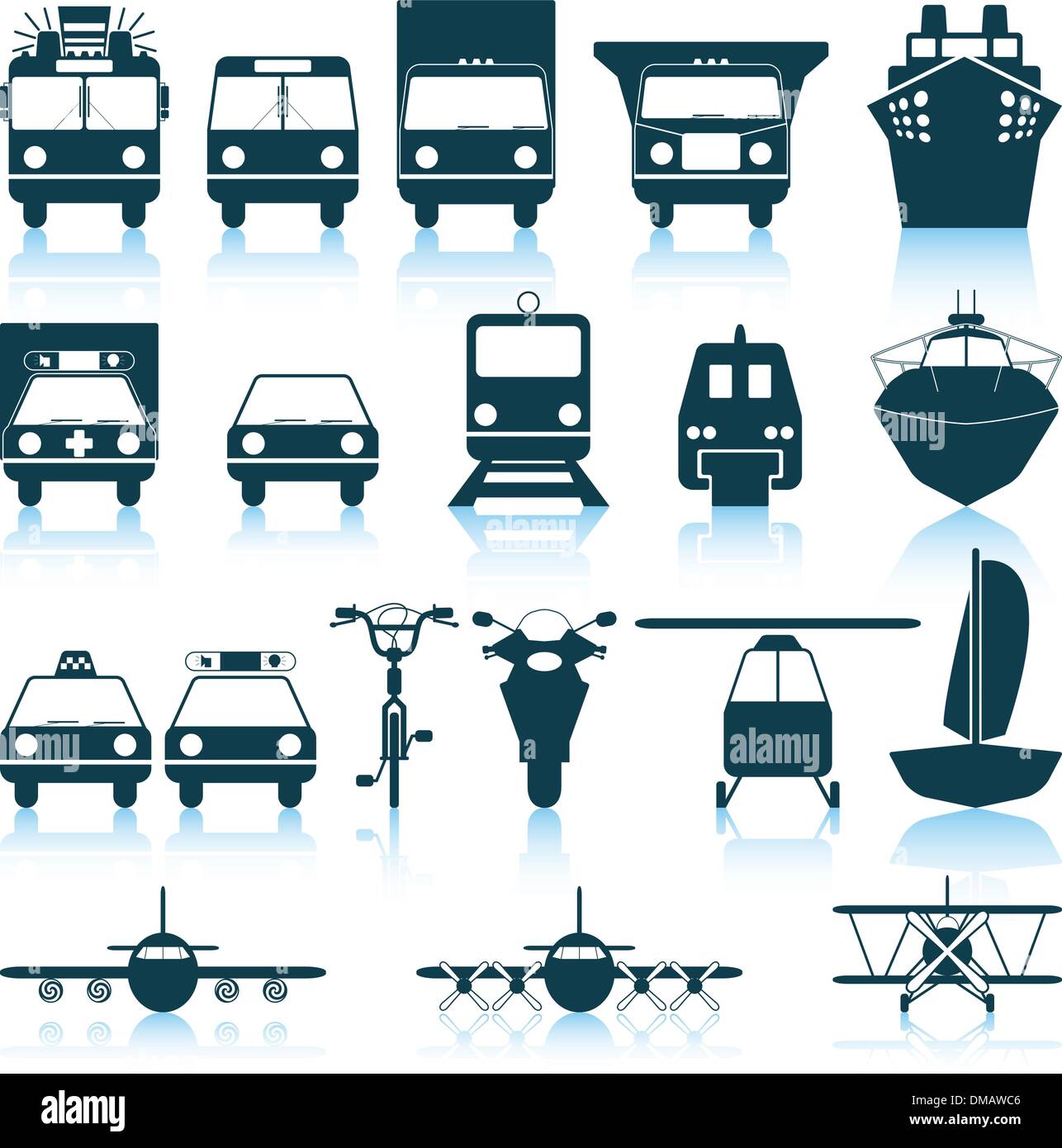 transportation icons set Stock Vector Image & Art - Alamy