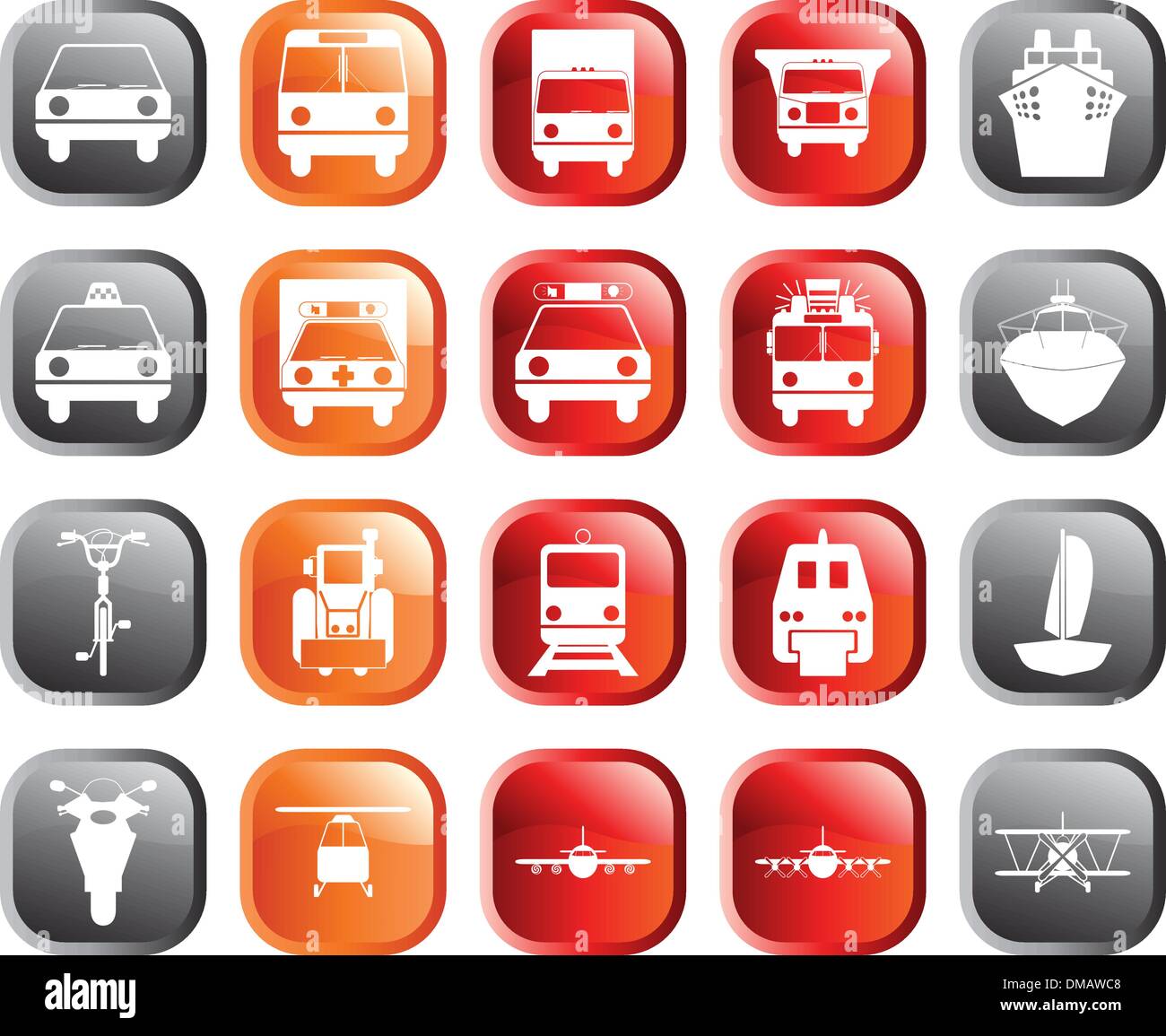 transportation icons set Stock Vector Image & Art - Alamy